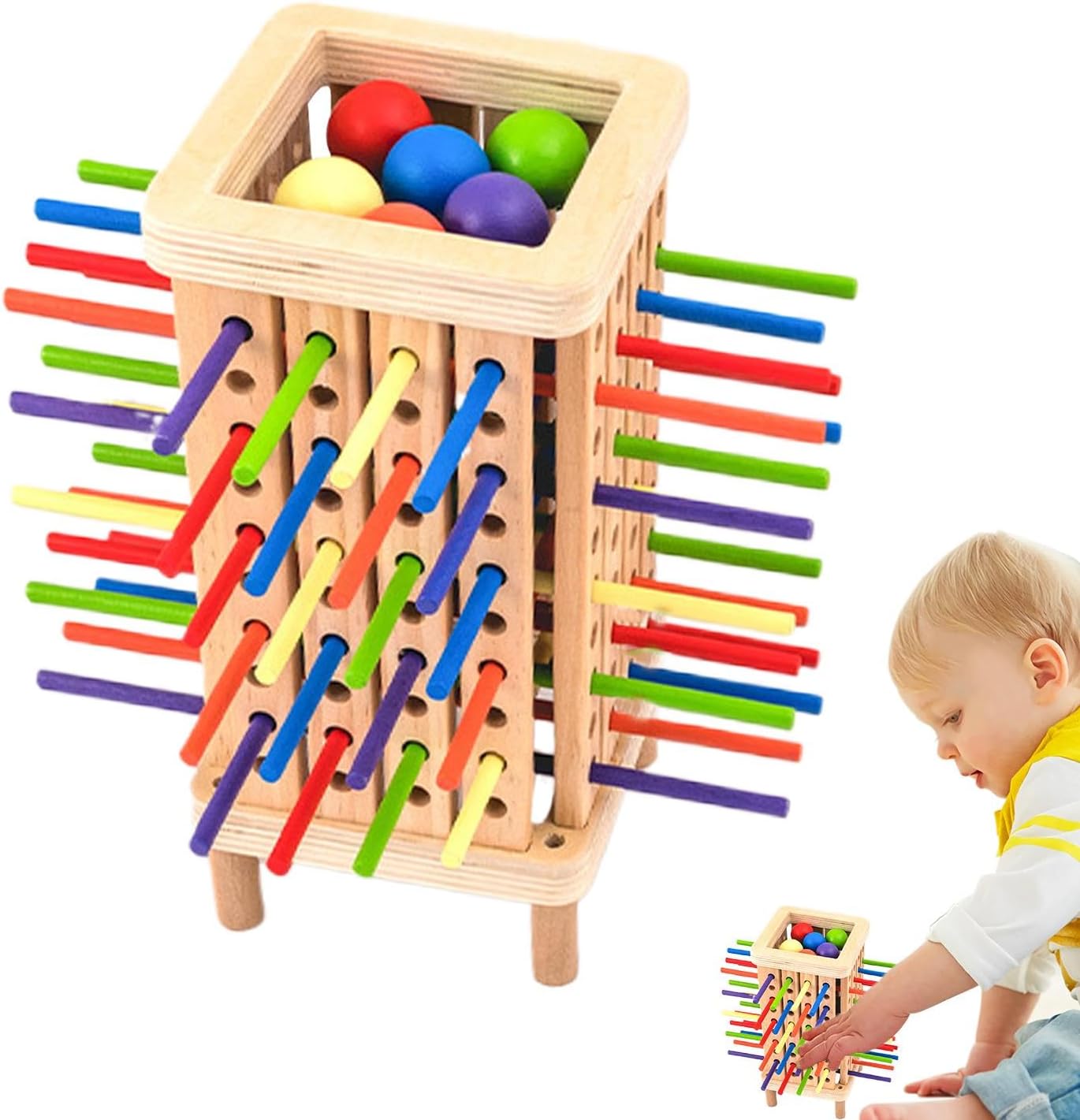 Adorable Wooden Stick Dice Game, Sturdy Wooden Balance Tower Pick Up ...