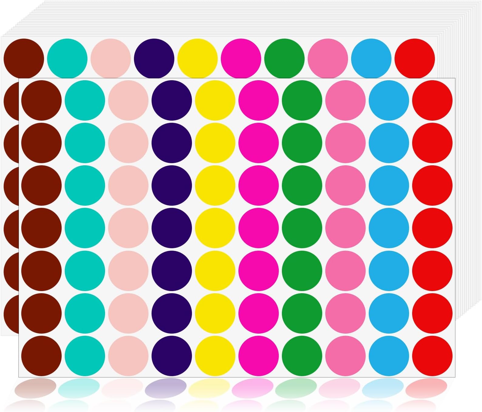 Amazon.com : 2240 PCS Colored Dot Stickers Round Color Coding Labels ...