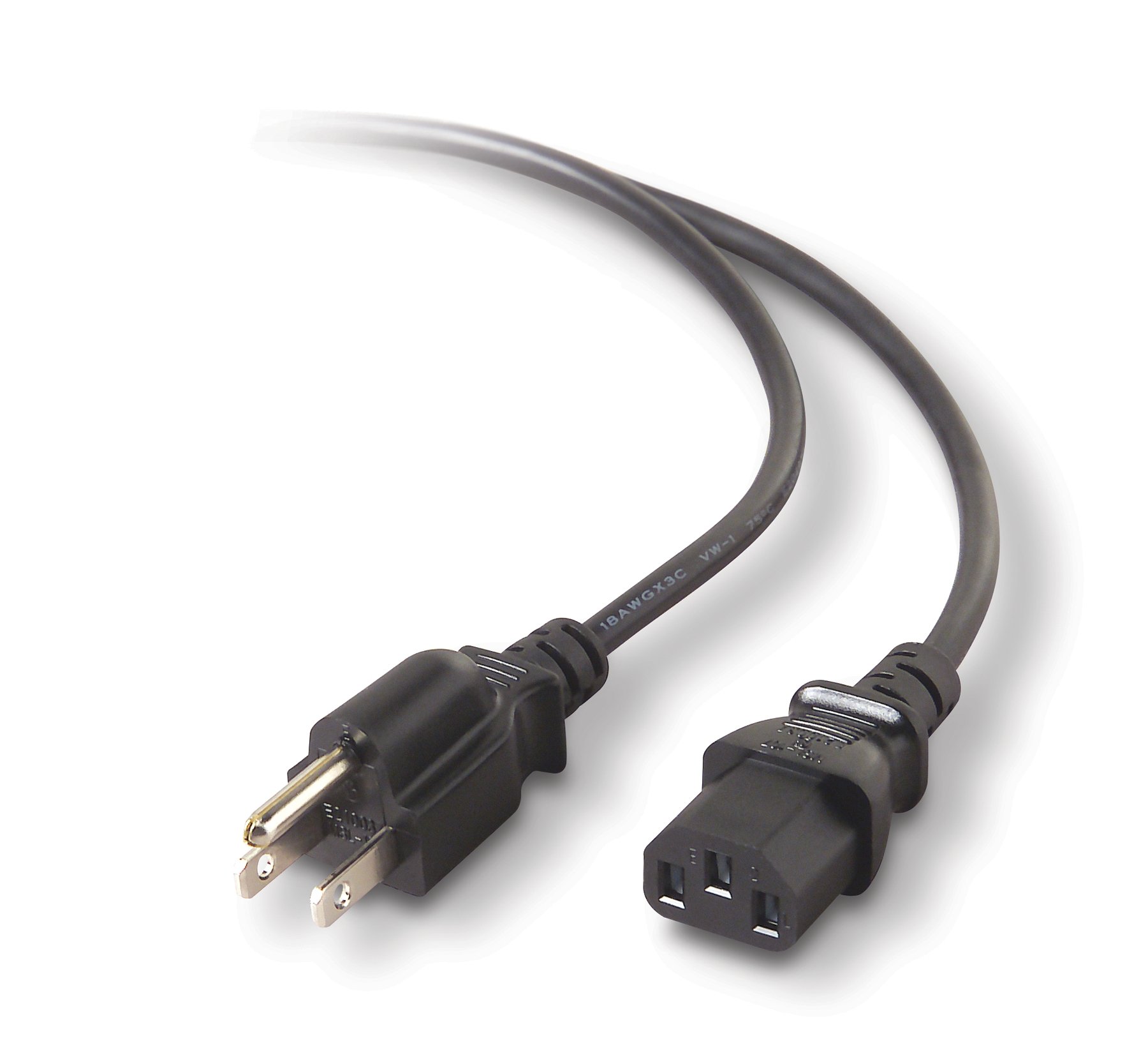 Amazon.com: Belkin PRO Series AC Power Replacement Cable 15 Feet ...