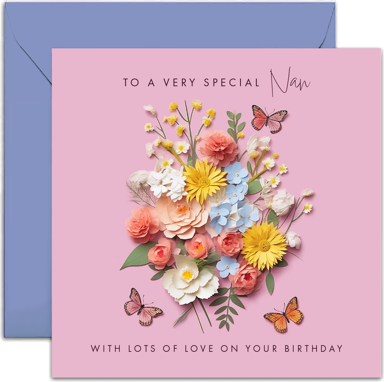 Buy Old English Co. Special Nan Birthday Card for Her - Pink Flower ...