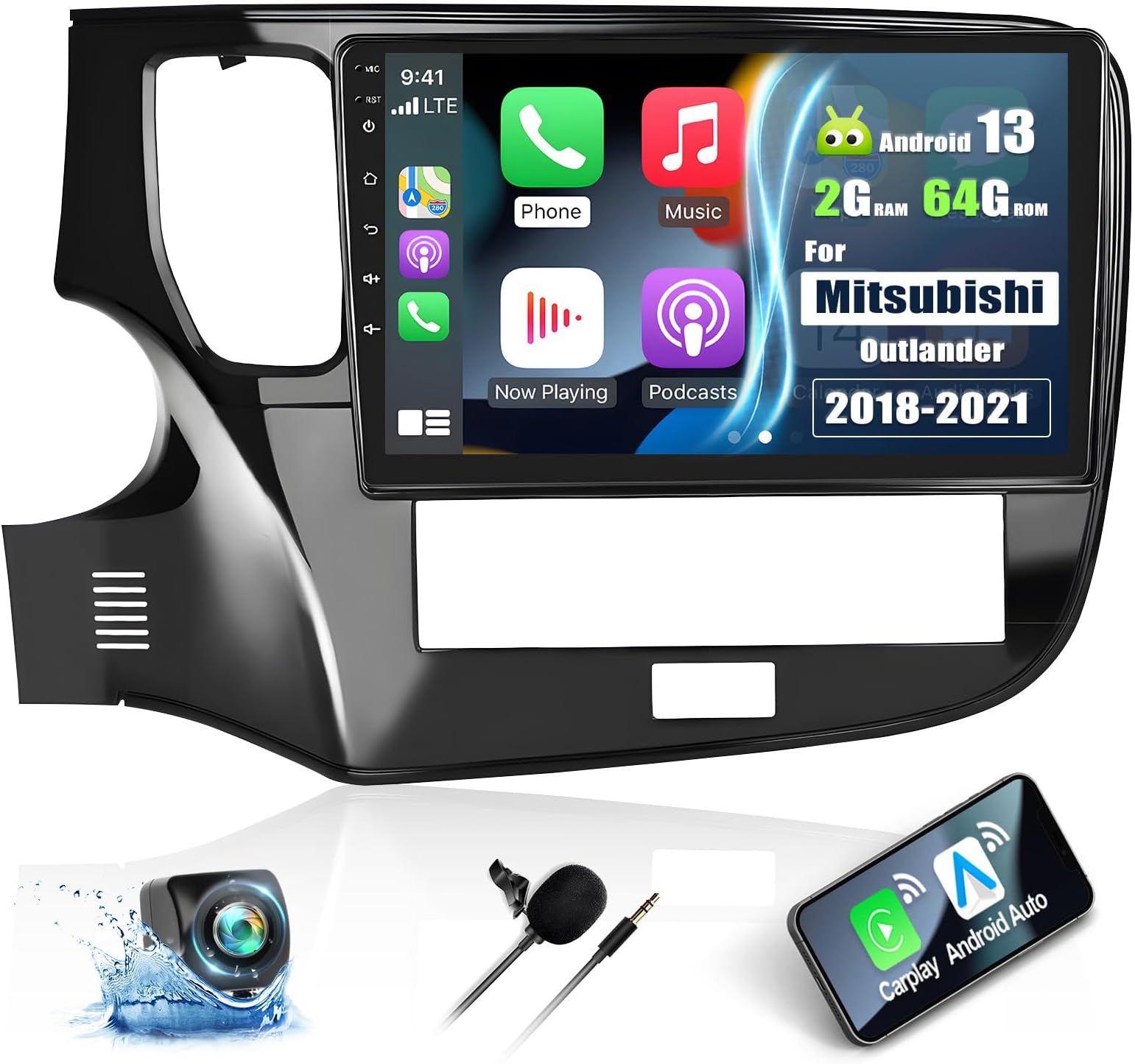Amazon.com: 2G+64G Android 13 Car Stereo for Mitsubishi Outlander 2018 ...