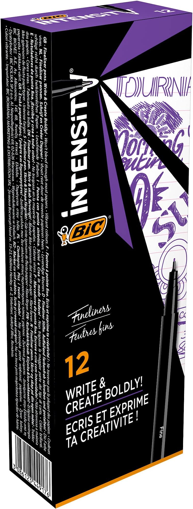 Amazon.com : Bic Intensity Fineliner Pens Fine Tip Pens Ideal for ...