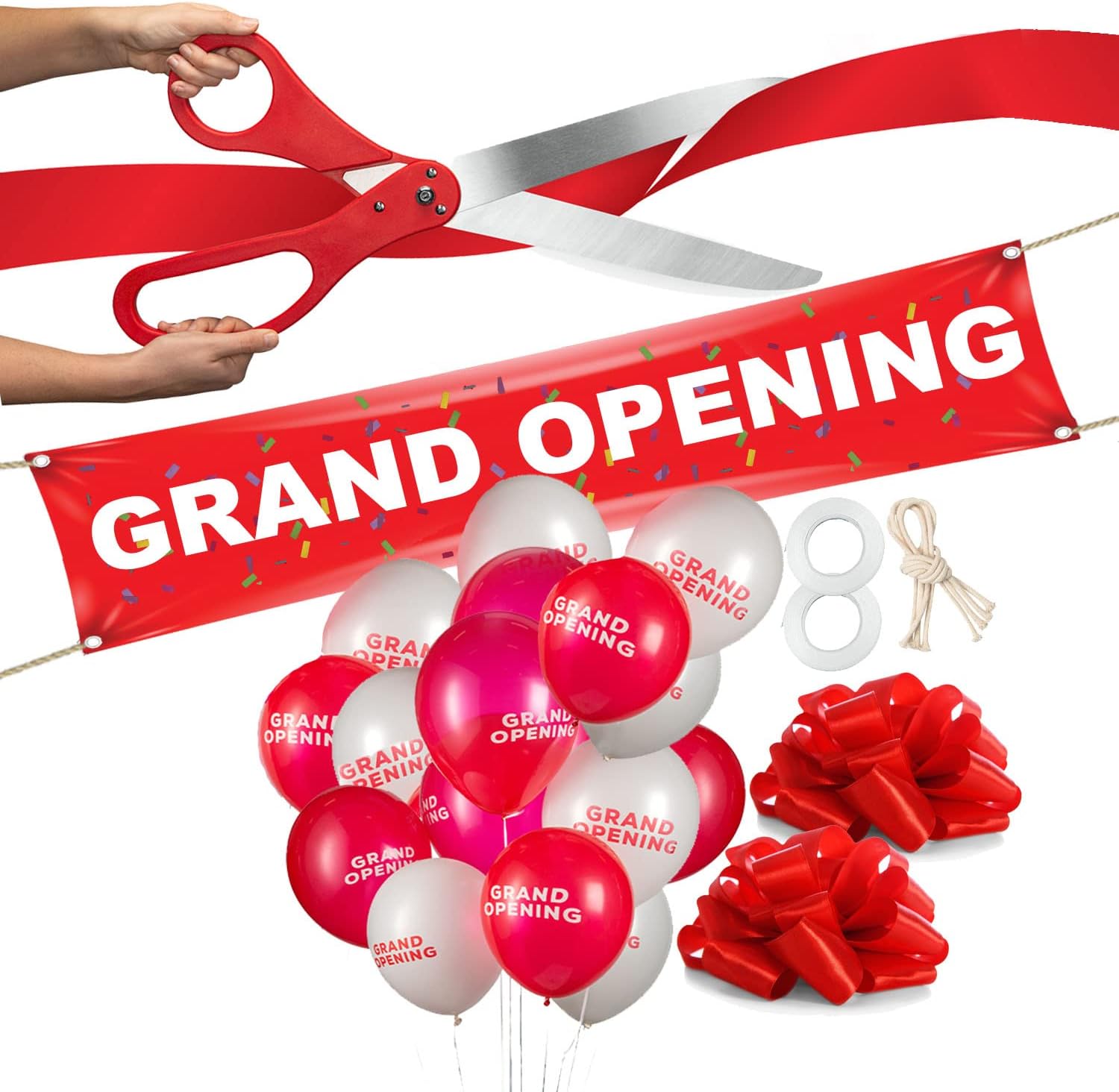 Amazon.com: 42 Pieces Grand Opening Decorations Kit Includes 1.5 x 9.8 ...
