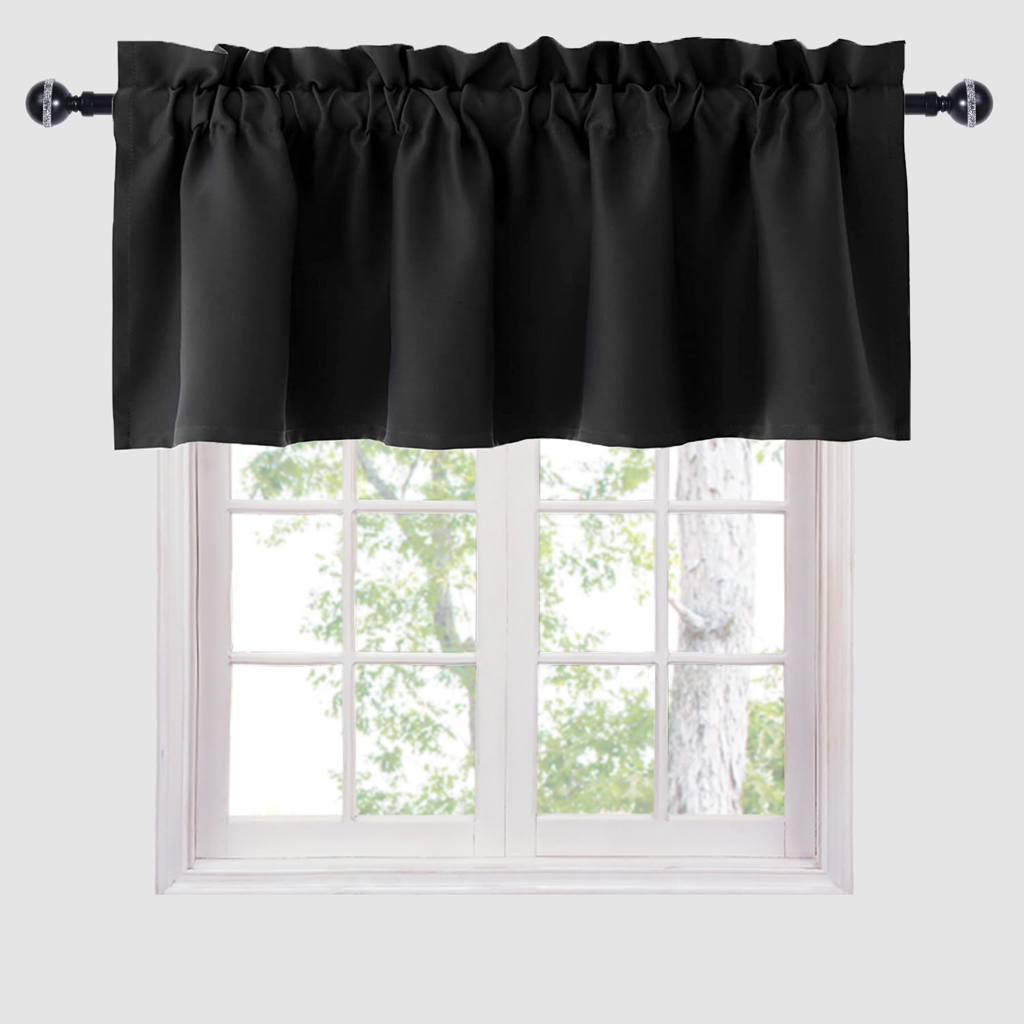 Amazon.com: Allenjoy 52'' x 18'' Blackout Valance for Bedroom/Living ...
