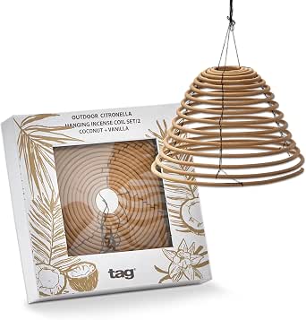 Amazon.com: tag Coconut Vanilla Citro Hanging Coil Candles - Citronella ...
