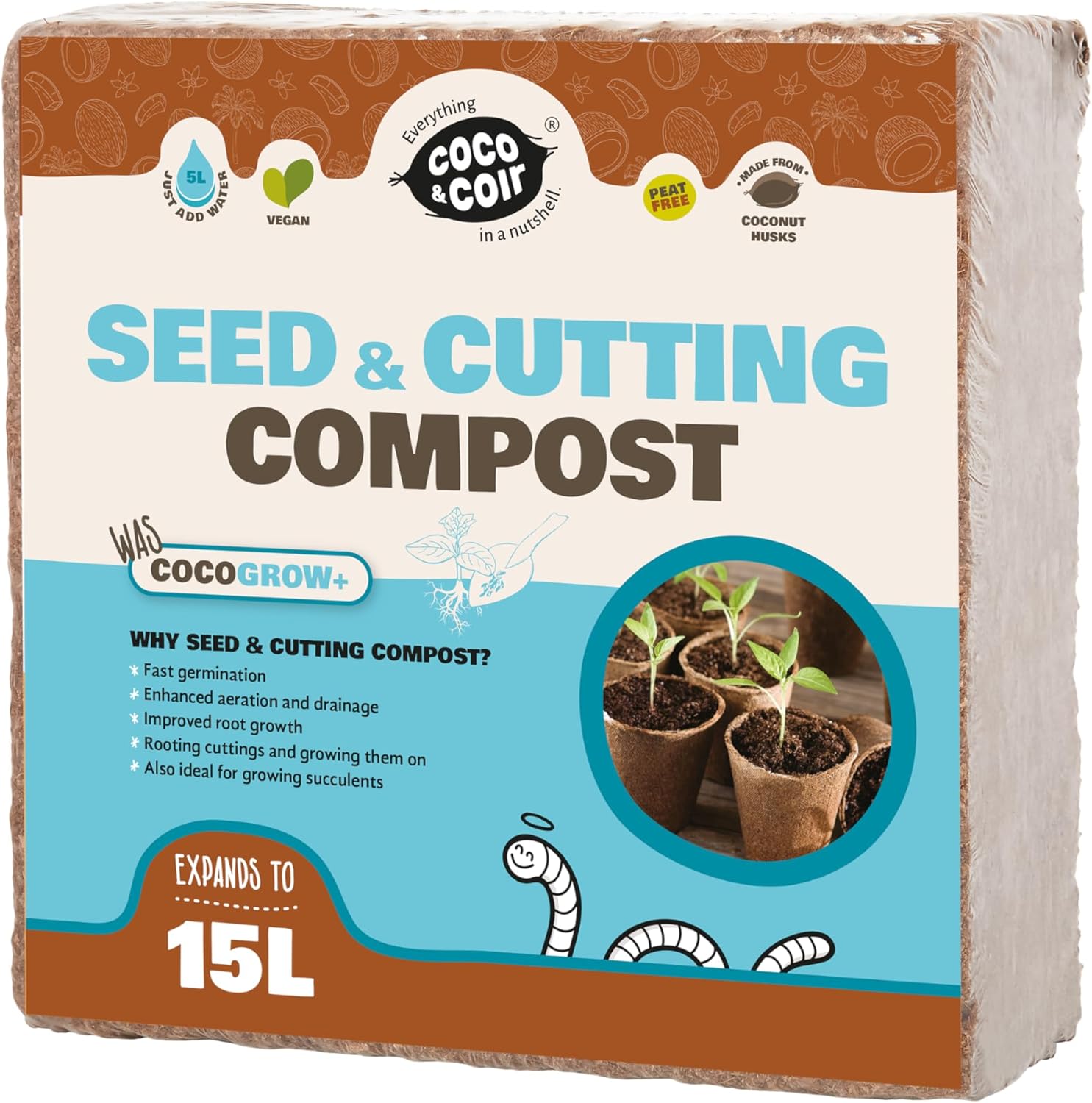 Coco & Coir Seed Compost Perlite Potting Mix | Peat-Free Organic Coco ...