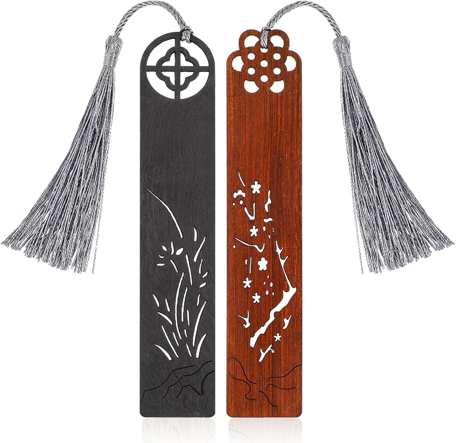 Amazon.com: TIESOME Vintage Wood Bookmarks, 2PCS Handmade Wooden ...