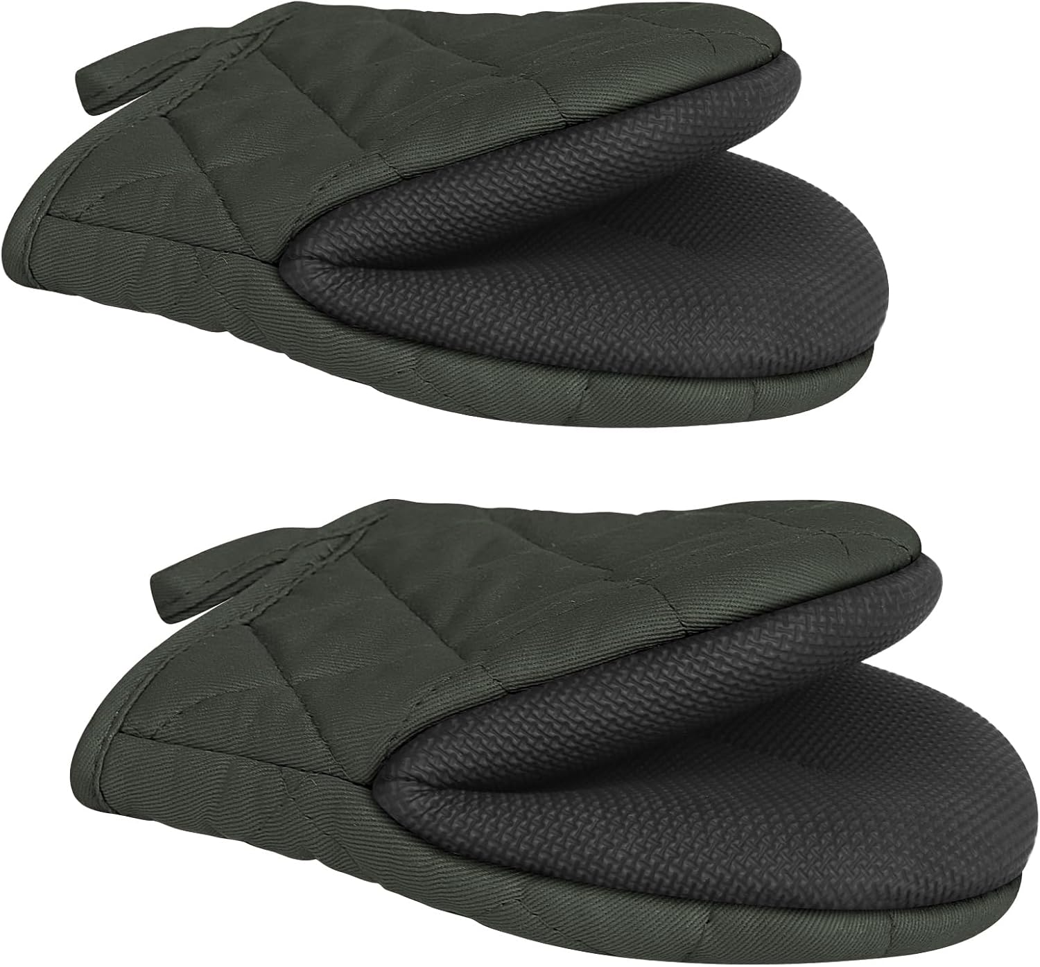 Amazon.com: 1 Pair Short Oven Mitts - Silicone Kitchen Oven Gloves High ...