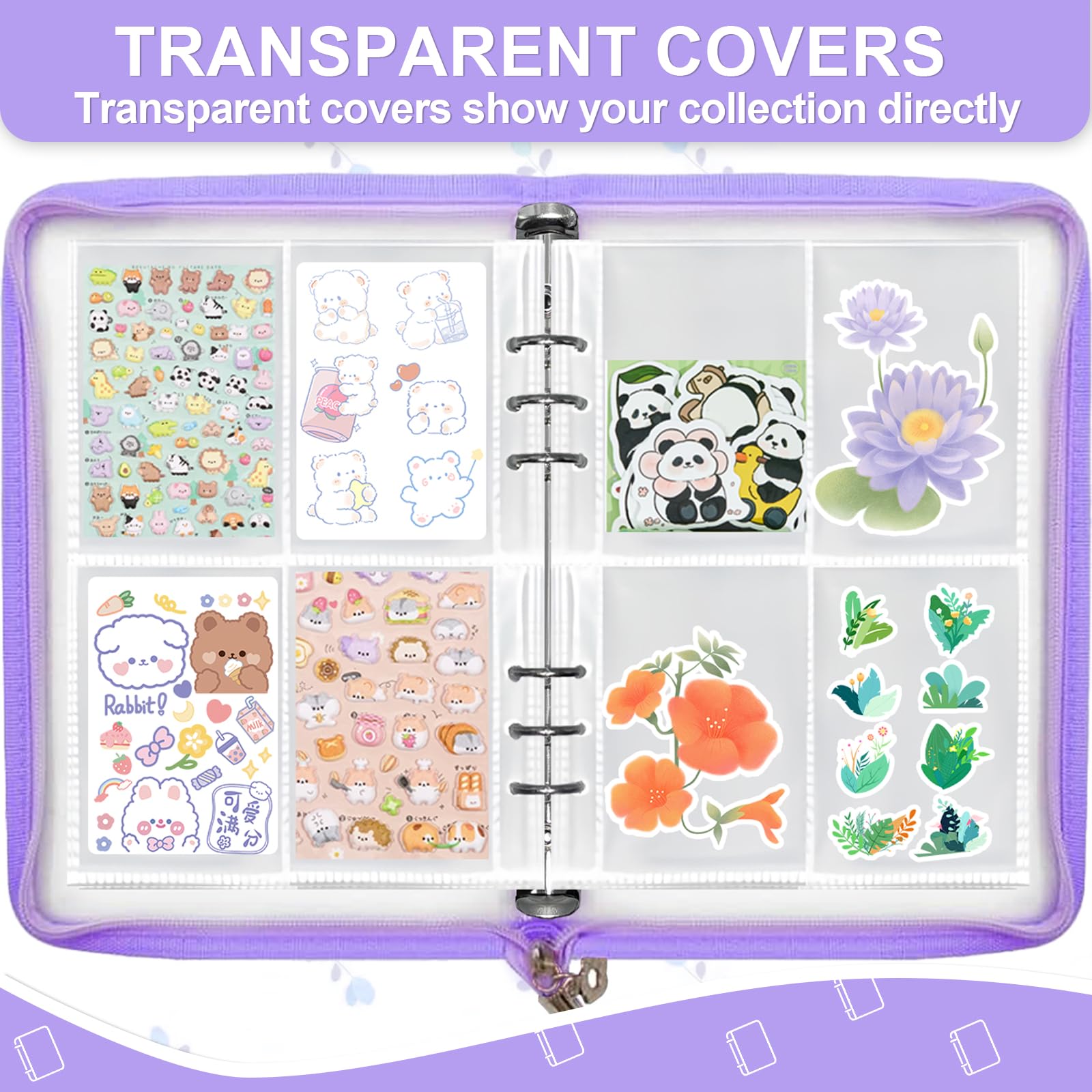 Sticker Display Sticker Storage Organizer Album Reusable Sticker Book
