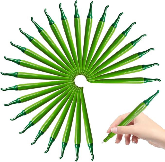 Amazon.com : Exasinine 25 Pcs Green Chilli Roller Pen Green Pepper ...