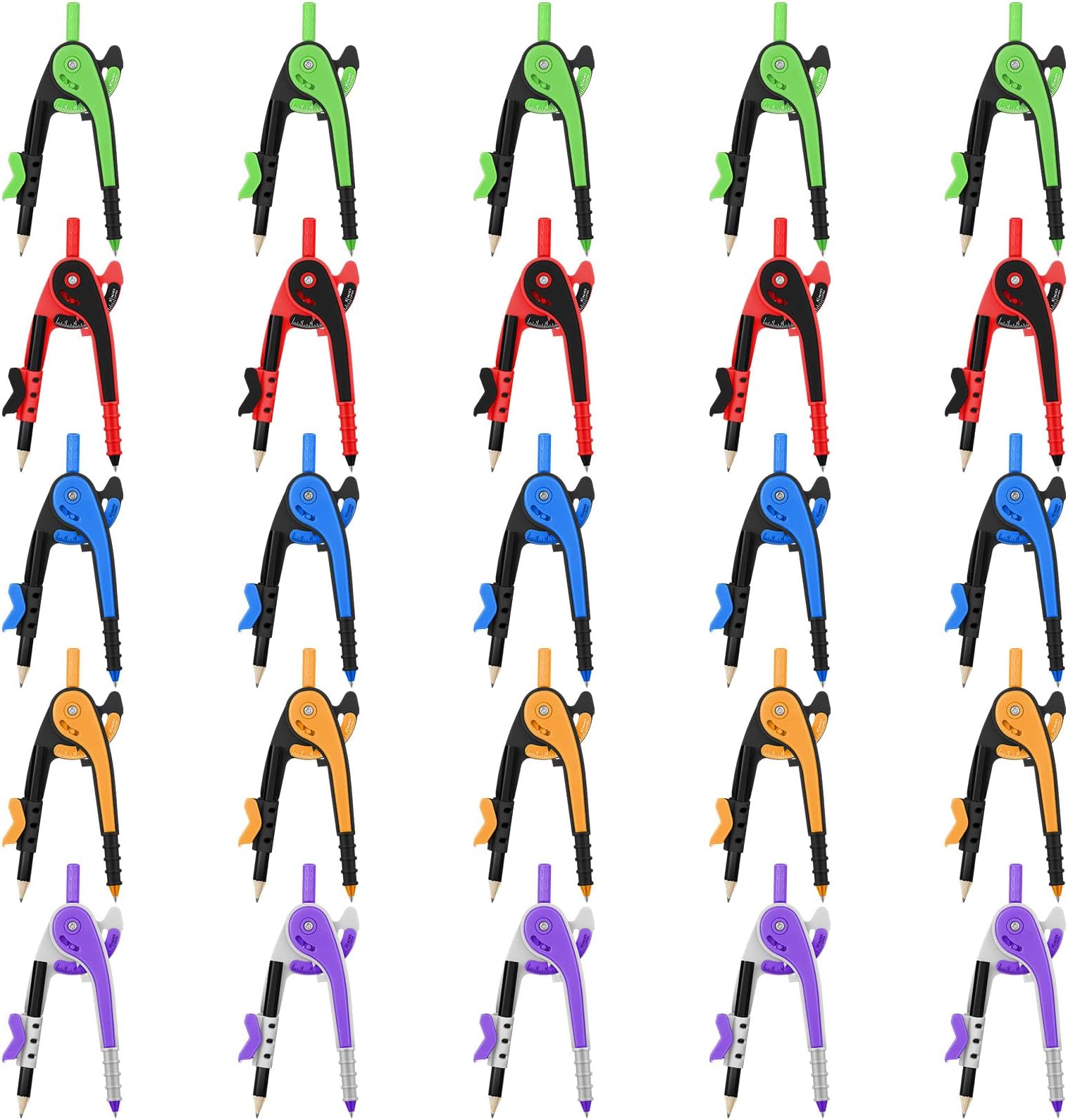 Amazon.com : Colarr Geometry Compass with Pencil Compass for Geometry 6 ...