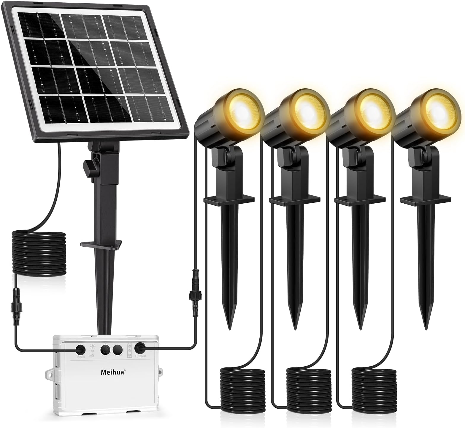 MEIKEE Outdoor Solar Lights, Waterproof Solar Powered Garden Lights ...
