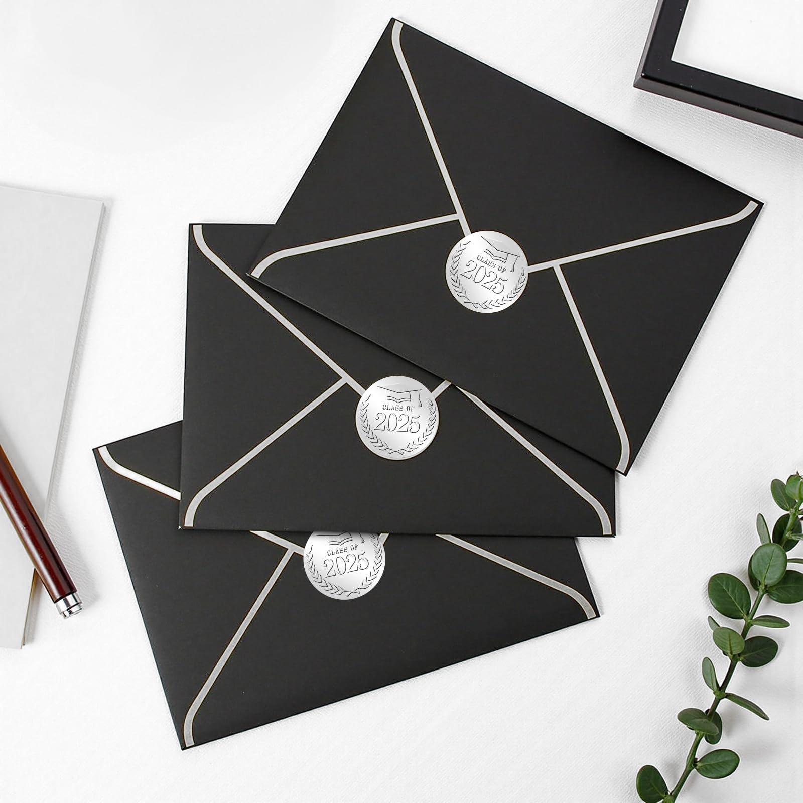 Snapklik.com : 2In Graduation Stickers 2025 - Silver Embossed Grad ...