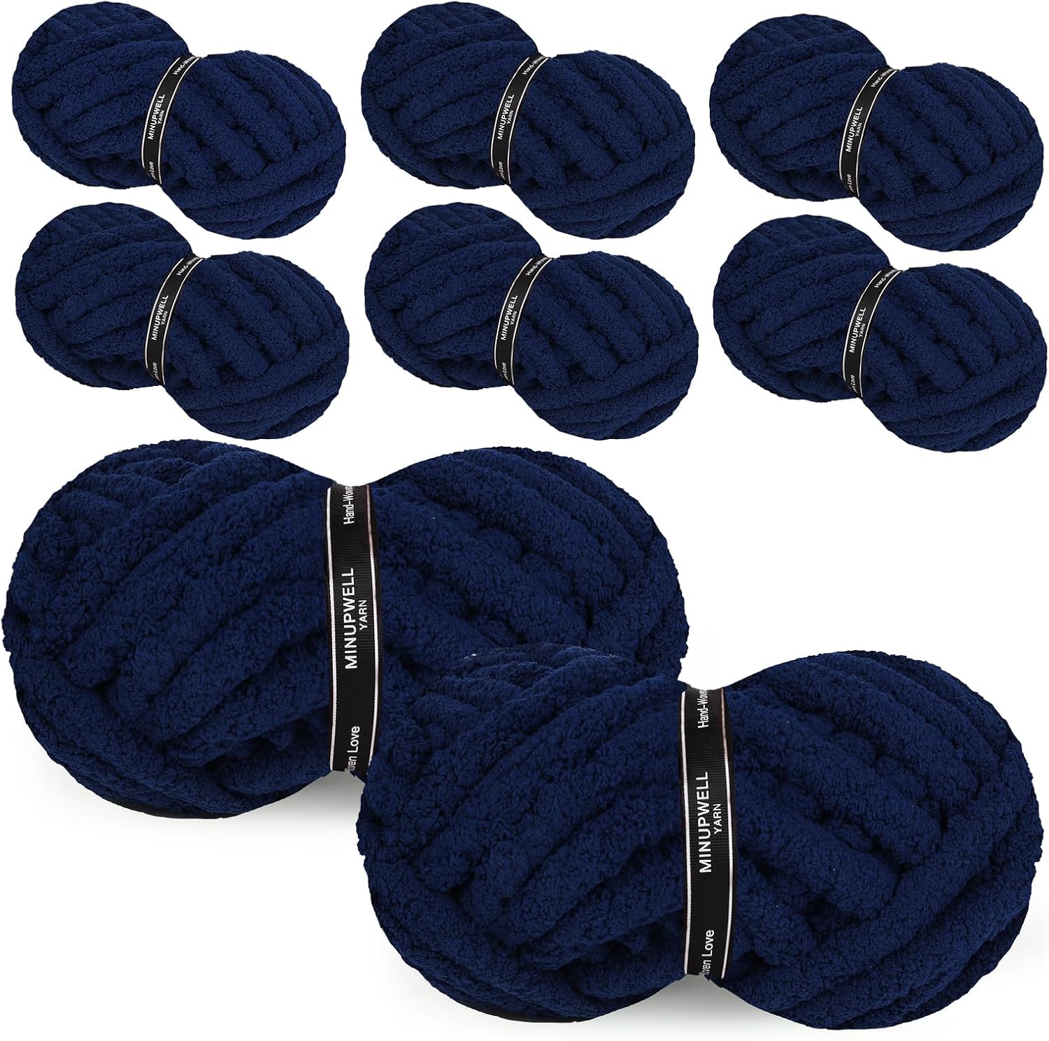 Amazon.com: 8 Packs Jumbo Chunky Chenille Yarn - 1820g(64oz) 254 Yards ...