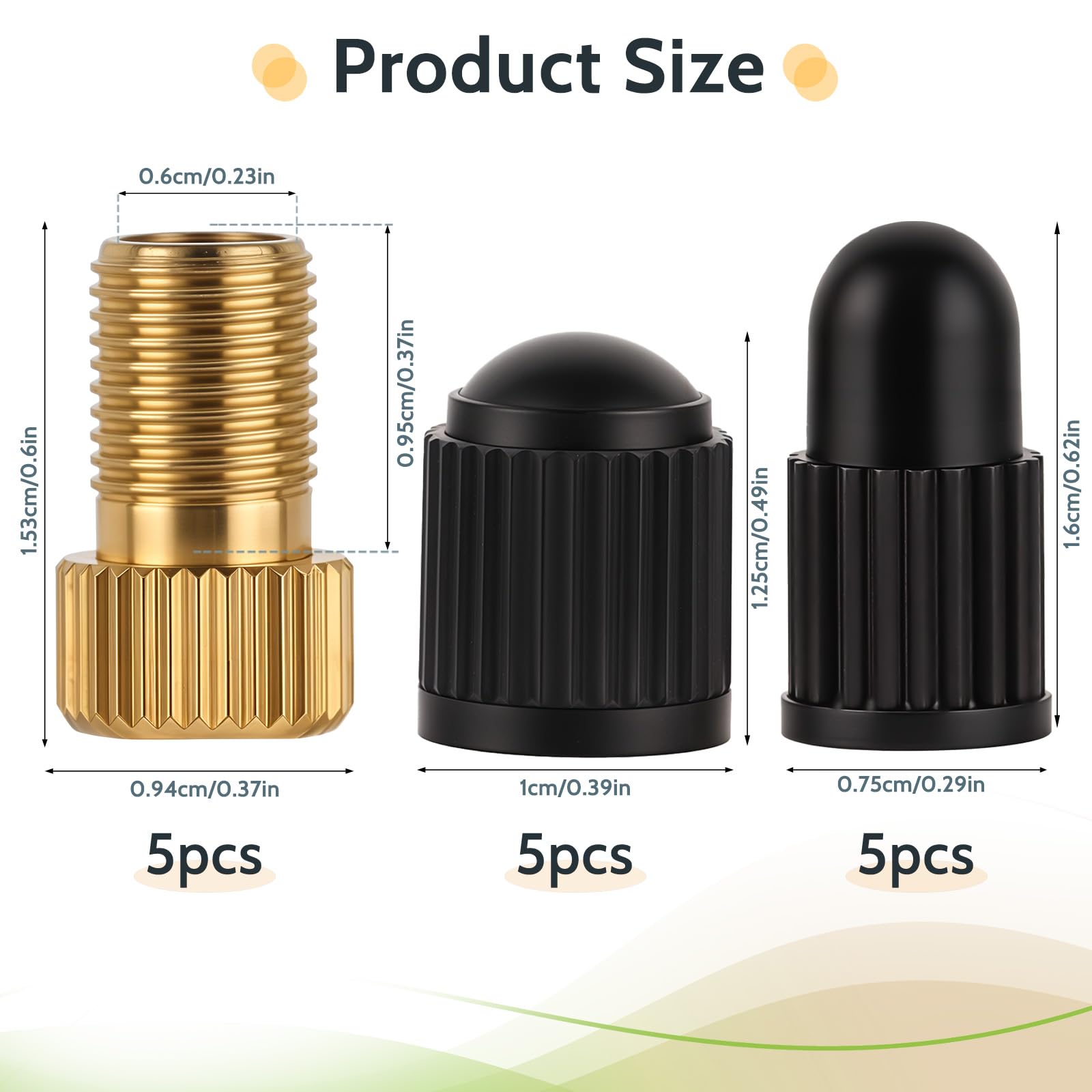 Presta Valve Adapter Sandfren 15-Piece Kit - Brass Converters With ...