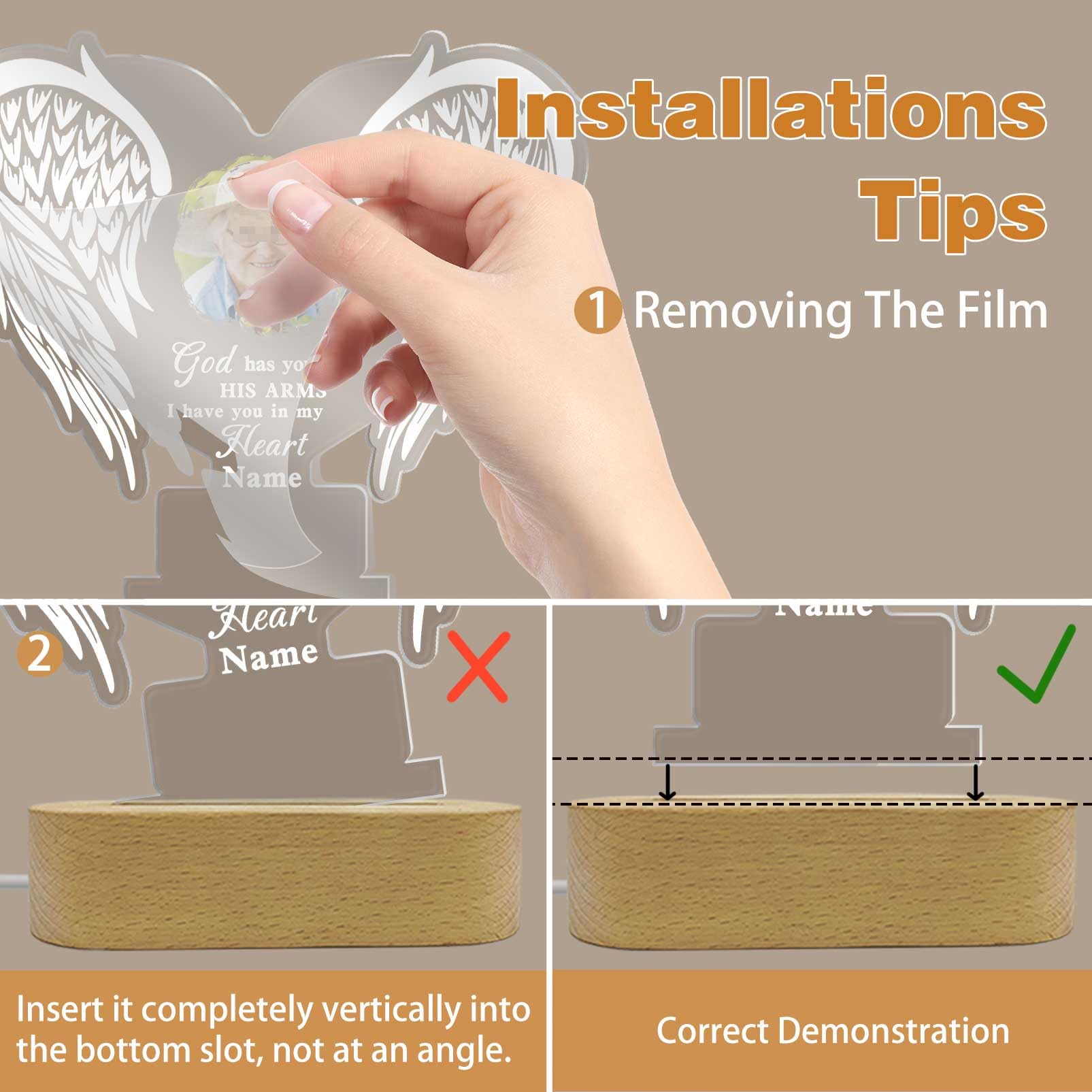 Snapklik.com : Dicodes Personalized Memorial Gift Photo Night Light ...