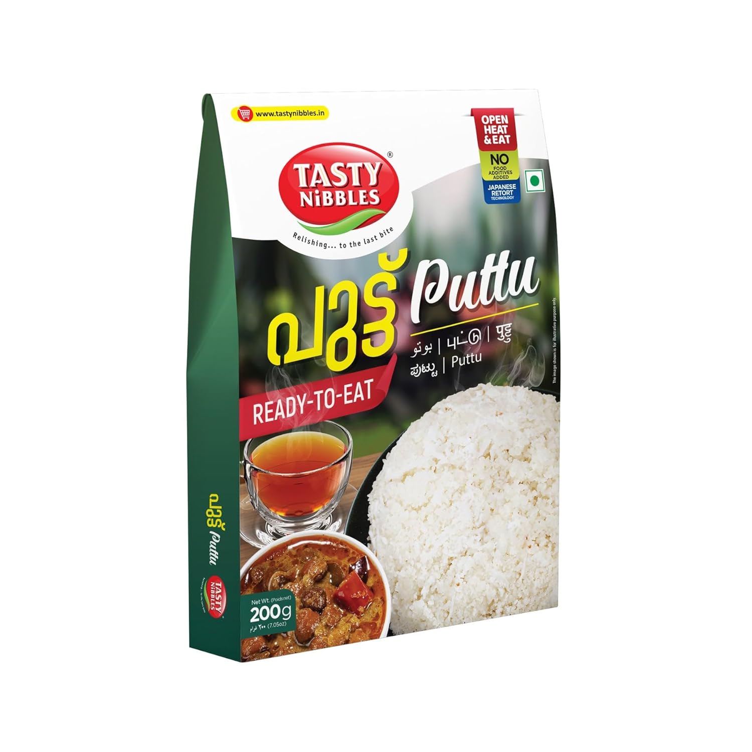 Tasty Nibbles Ready to Eat Puttu 200g [Pack of 1] | Open Heat & Eat ...