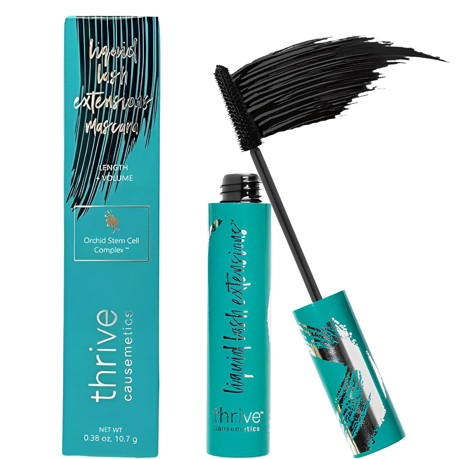Amazon.com : Thrive Mascara Liquid Lash Extensions, Premium Waterproof Smudge-Proof Natural No ...