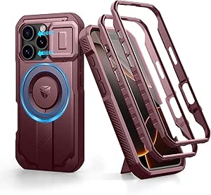 Amazon.com: Dexnor for iPhone 16 Pro Case with Slide Camera Cover & Adjustable Kickstand & Built ...