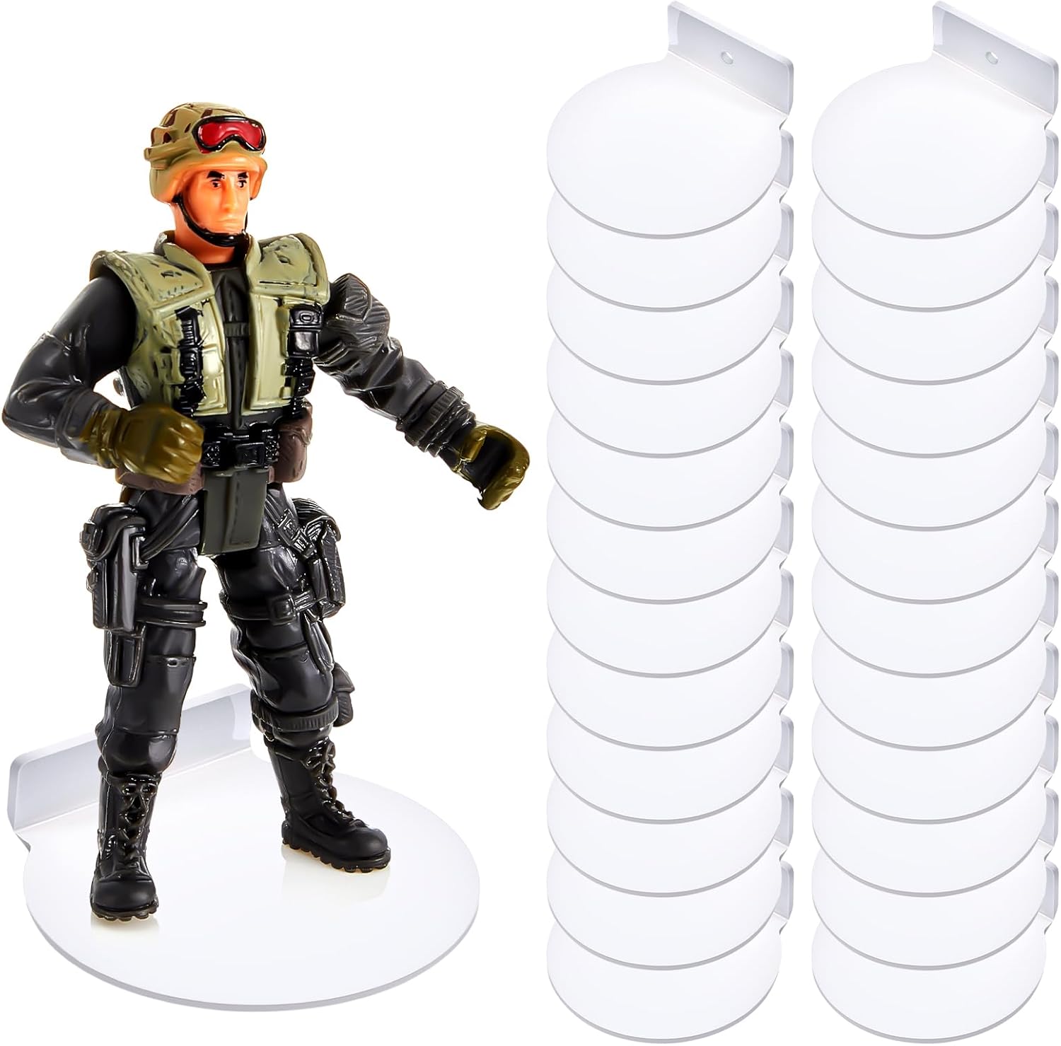 Amazon.com: Juexica 24 Pcs White Acrylic Floating Action Figure Wall ...