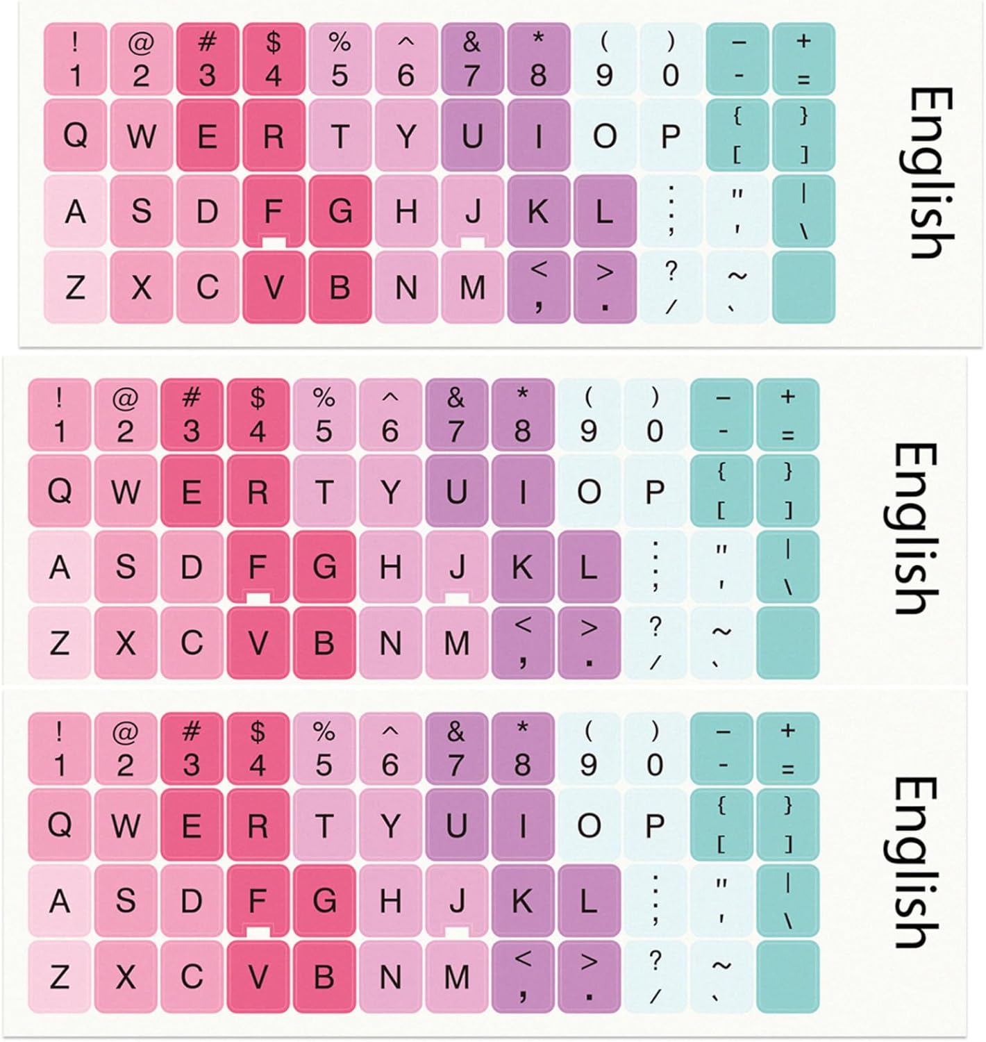 Amazon.com: Lucocia 3PCS Universal English Keyboard Stickers, Computer ...