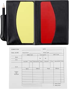 Amazon.com : Football Ref Soccer Referee Kit, Yellow Red Cards with ...