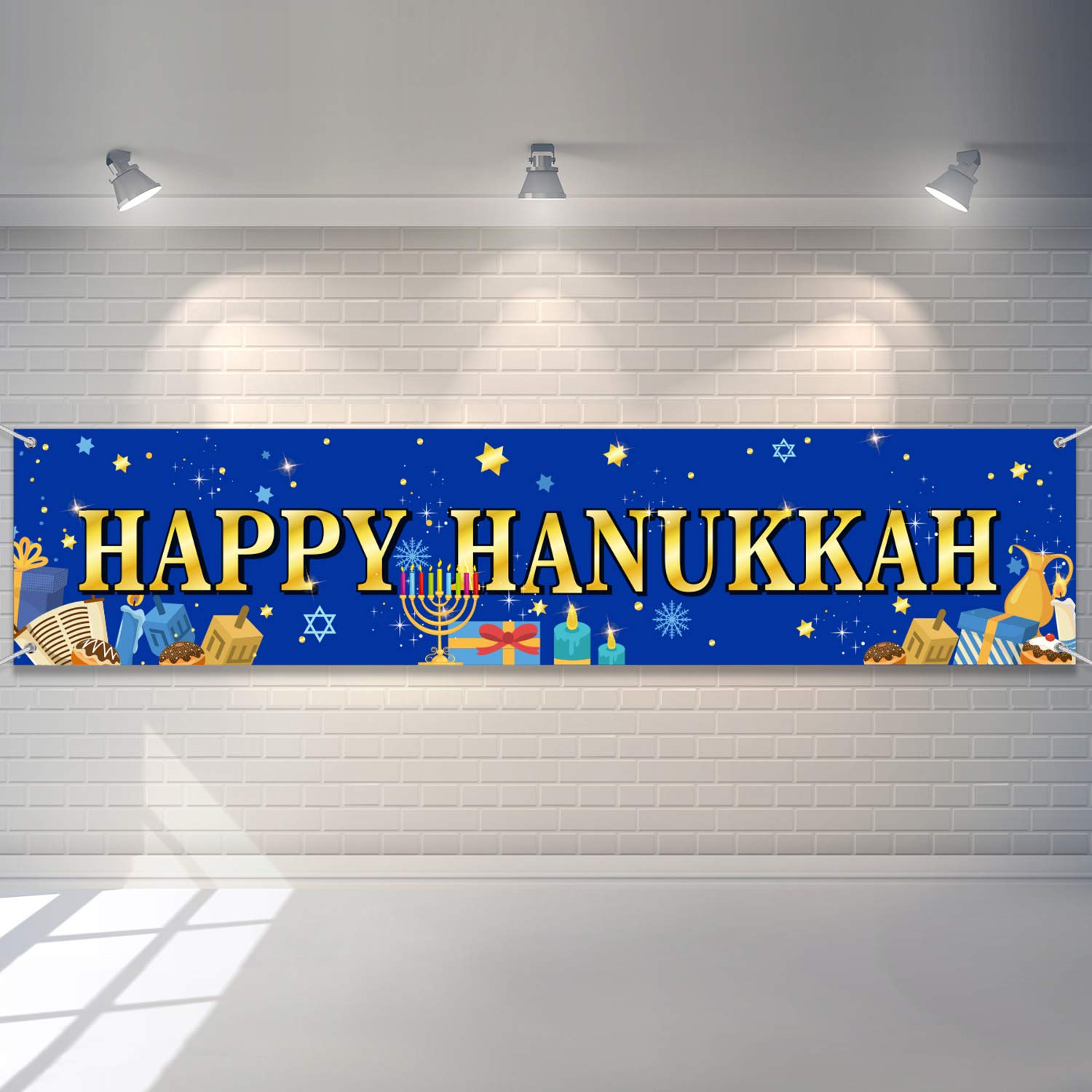Amazon.com: Tatuo Large Happy Hanukkah Party Decoration Chanukah ...