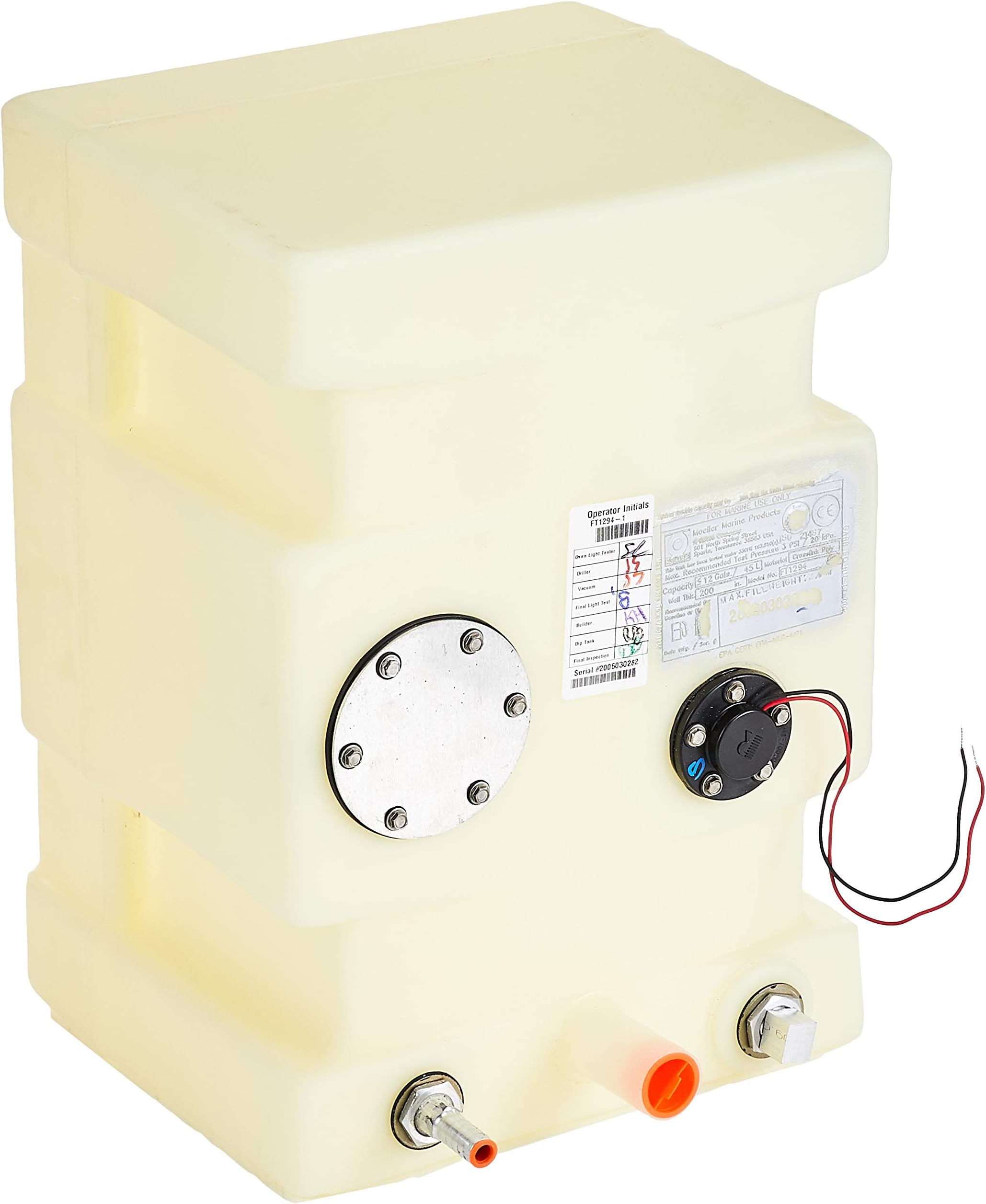 Amazon.com: Moeller Boating Topside Fuel Tank with Mechanical Vent ...