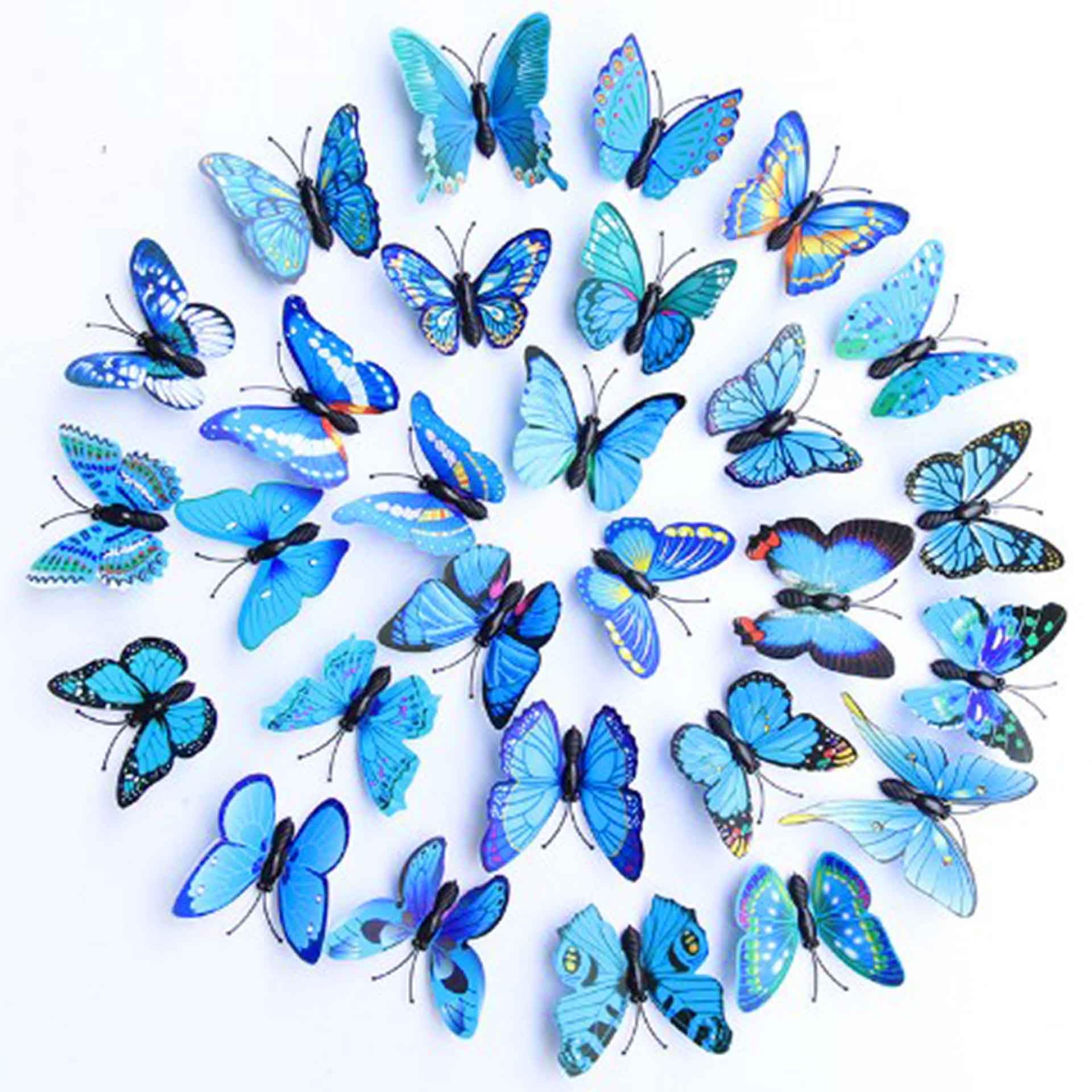 Amazon.com : BARTOSI Blue Butterfly Hair Clips Butterfly Hair Clip Cute ...