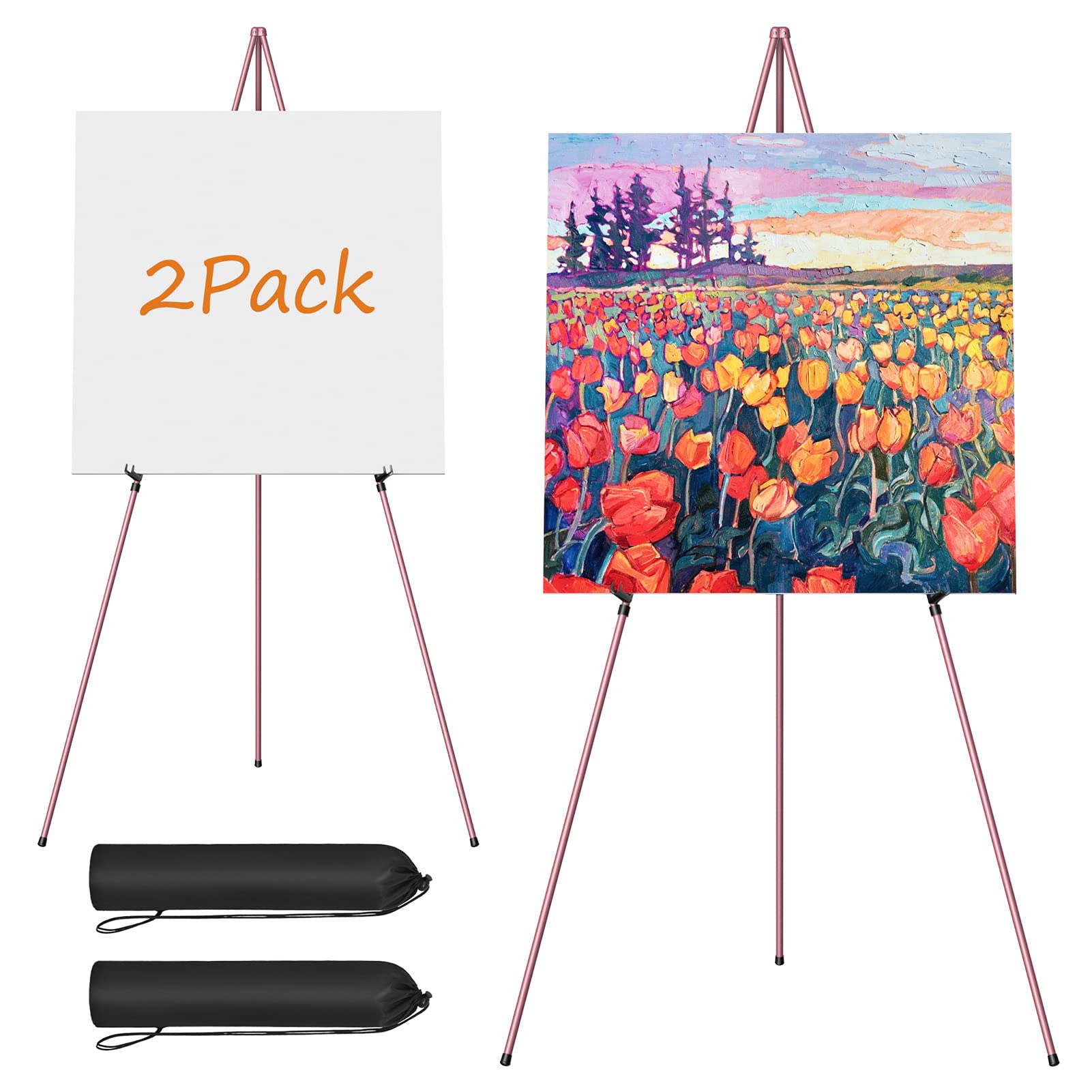 Easel Stand for Display, Aredy 63" Portable Painting Easel, Lightweight ...