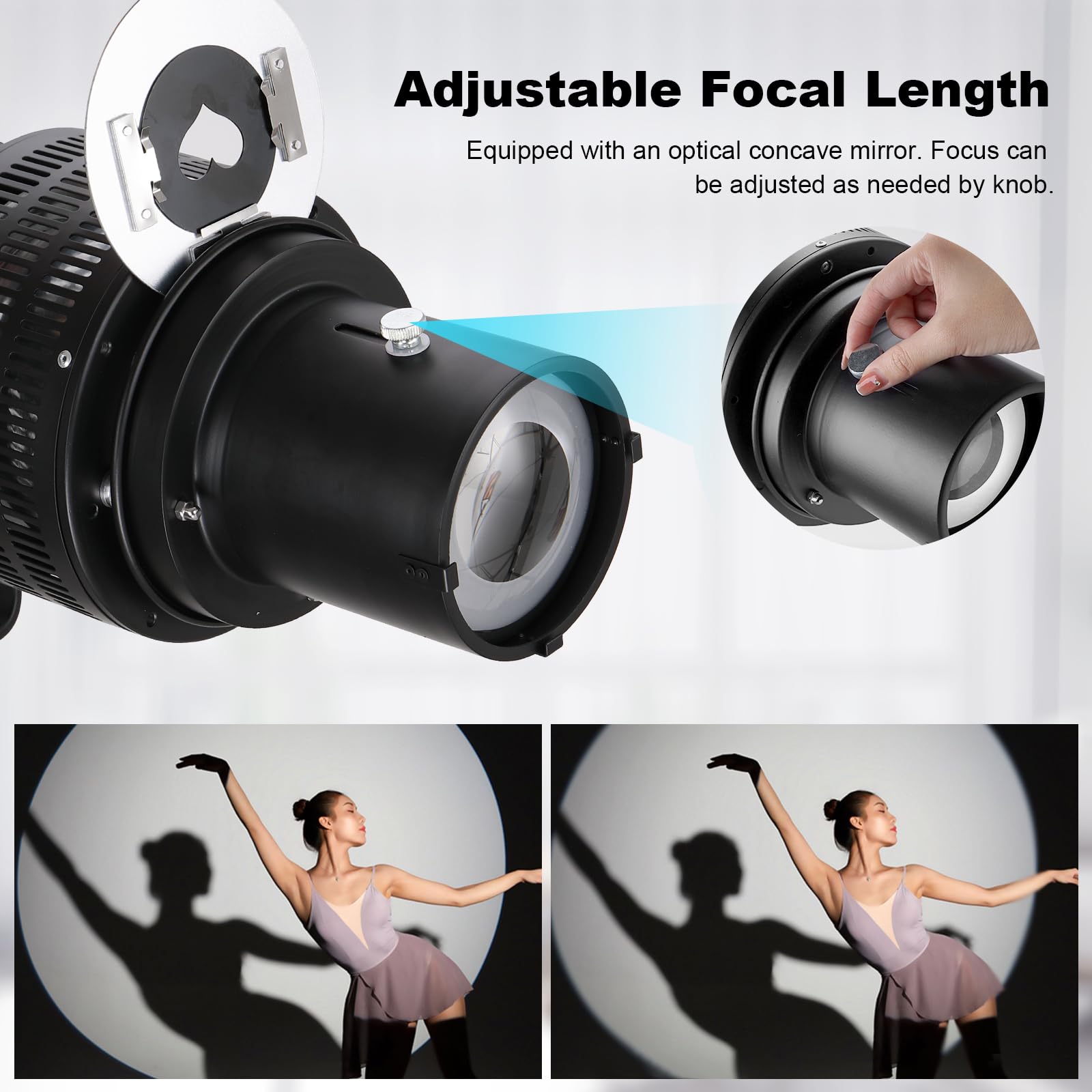 Soonpho Optical Snoot Bowens Mount Projector Attachment Kit with Gobos ...