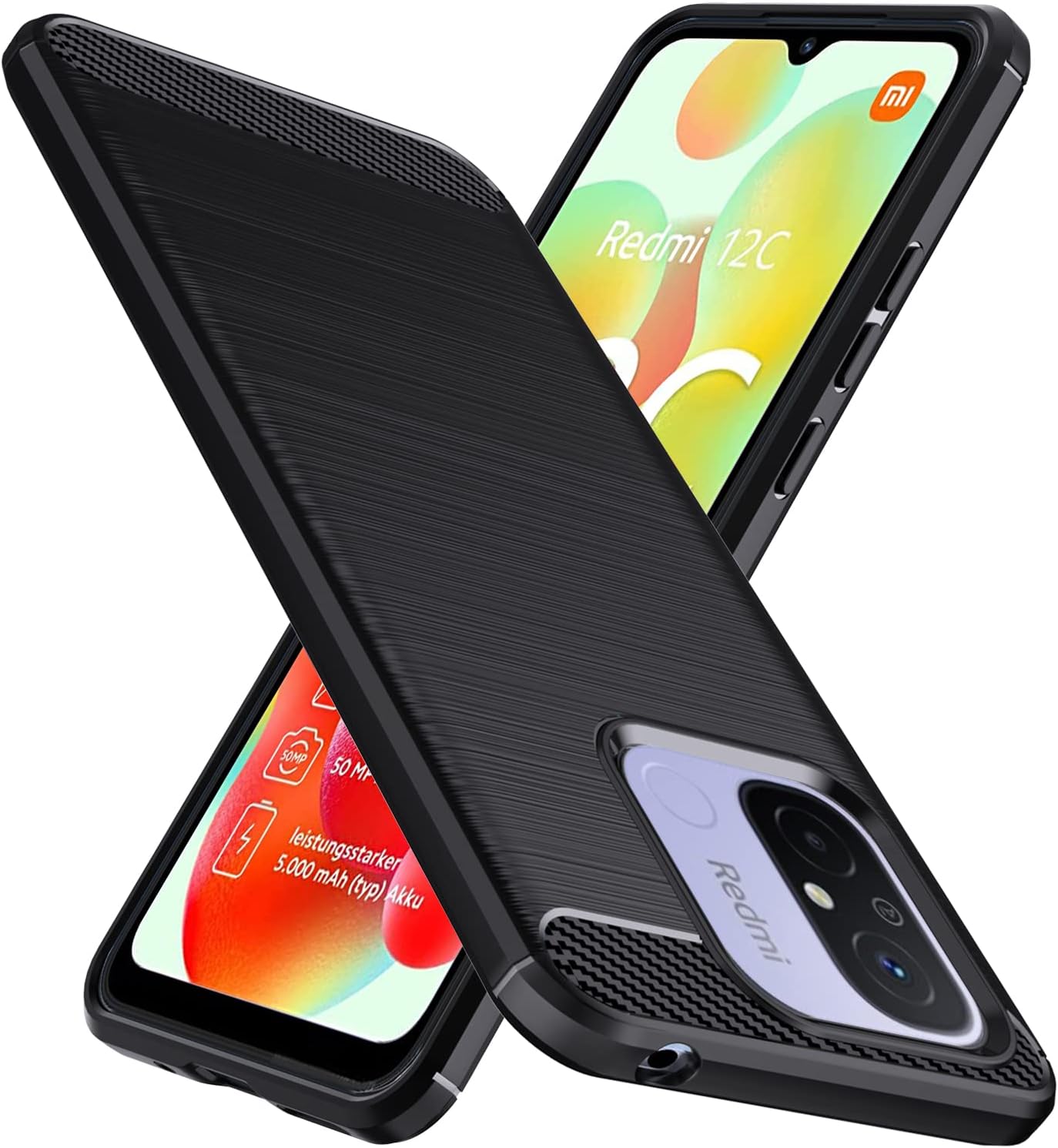 Natbok Redmi 12C Hülle, Weiches TPU Stoßdämpfung HandyHülle für Xiaomi ...