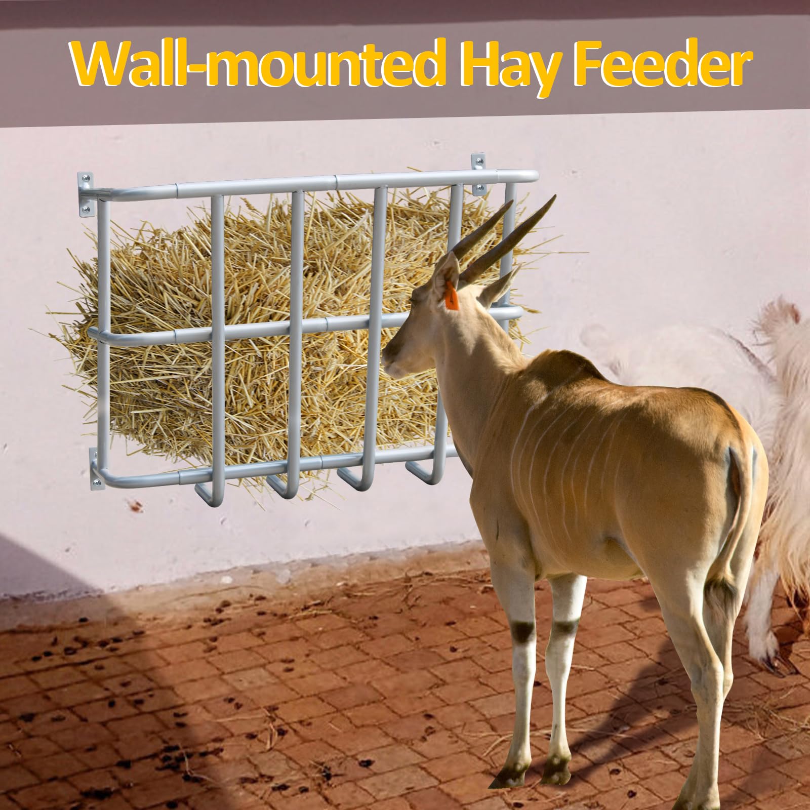 Snapklik.com : Hay Feeder Goat, 24 Gallon Multiple Sided Wall Mount Hay ...