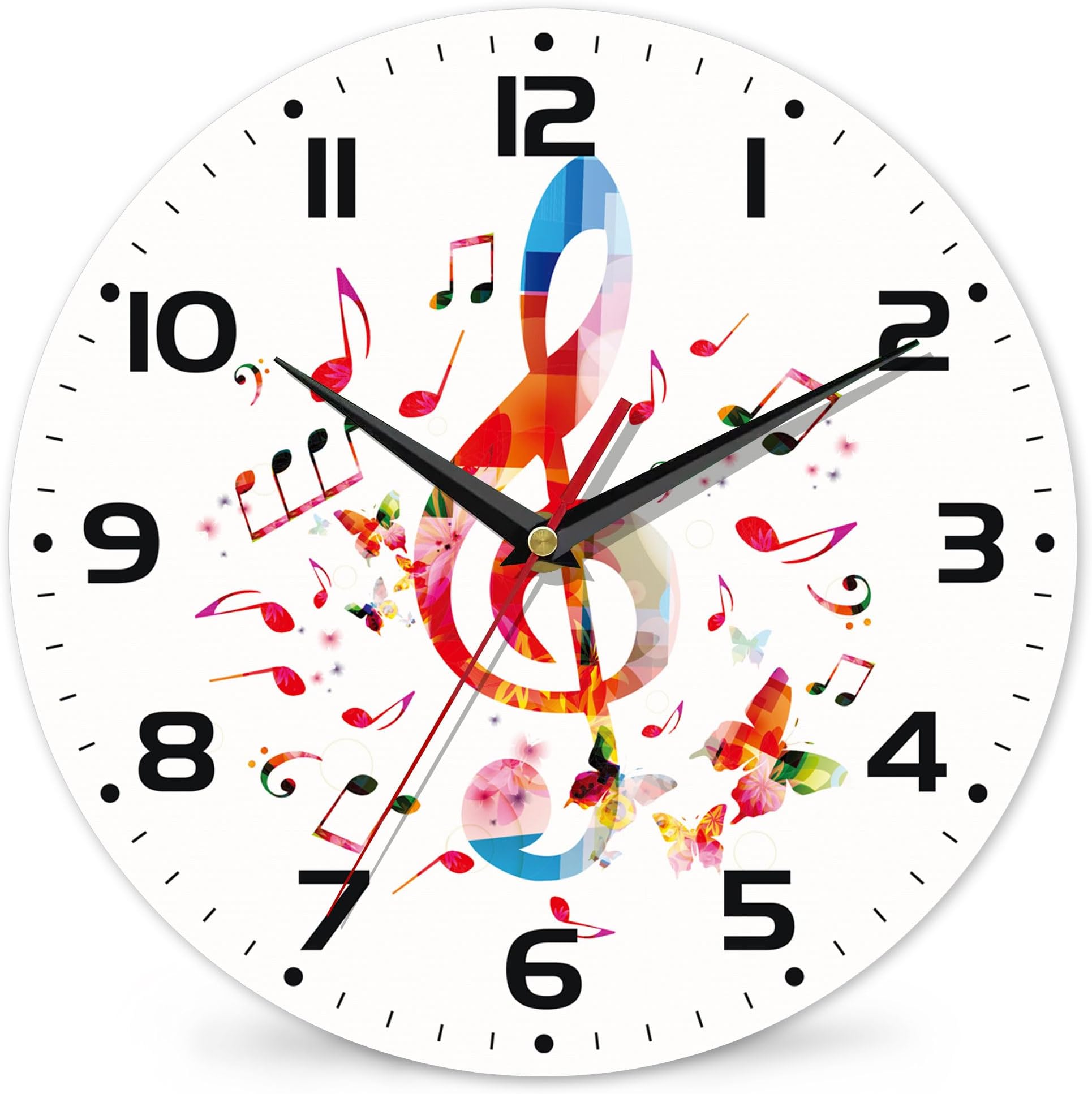 Amazon.com: YIYIBYUS Music Wall Clock - Analog Black Clock with Musical ...
