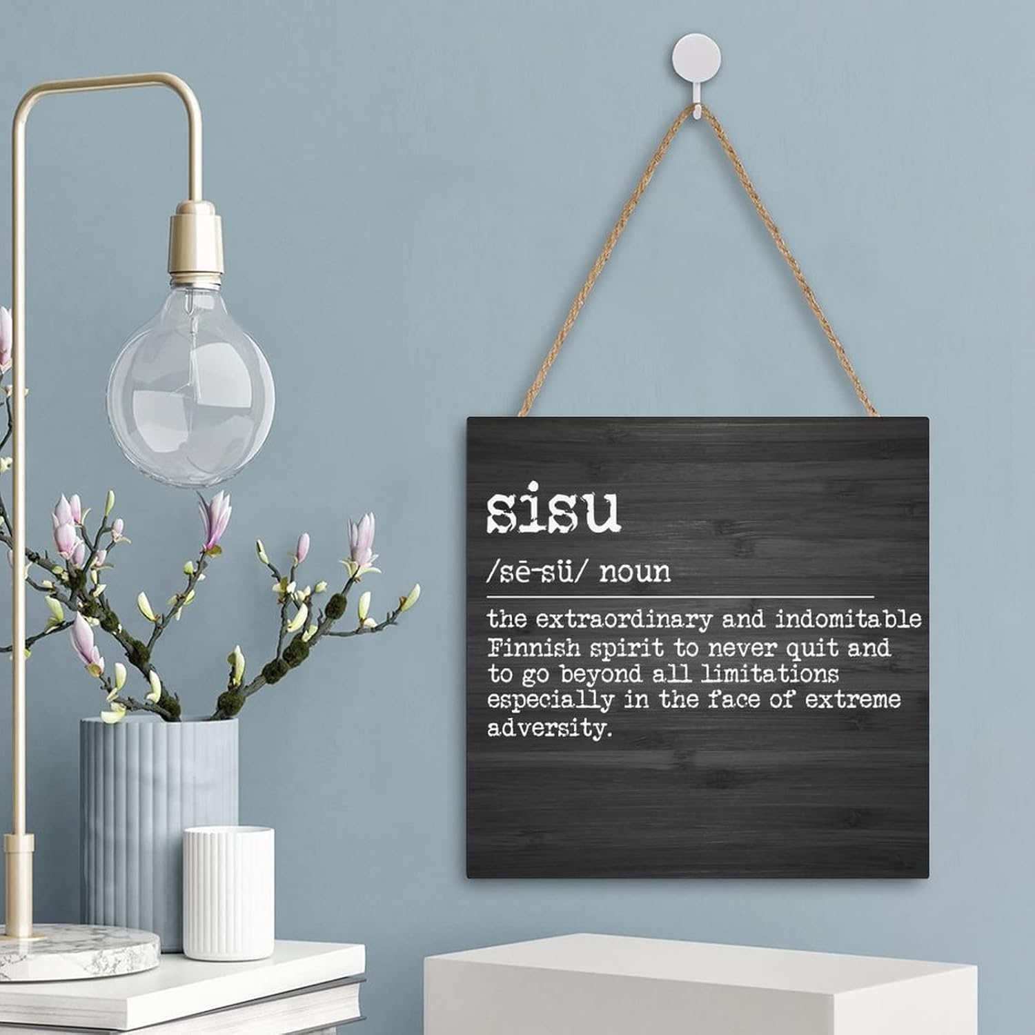 Amazon.com: Sisu Word Definition Sign Rustic Sisu Word Meaning Wall Art ...