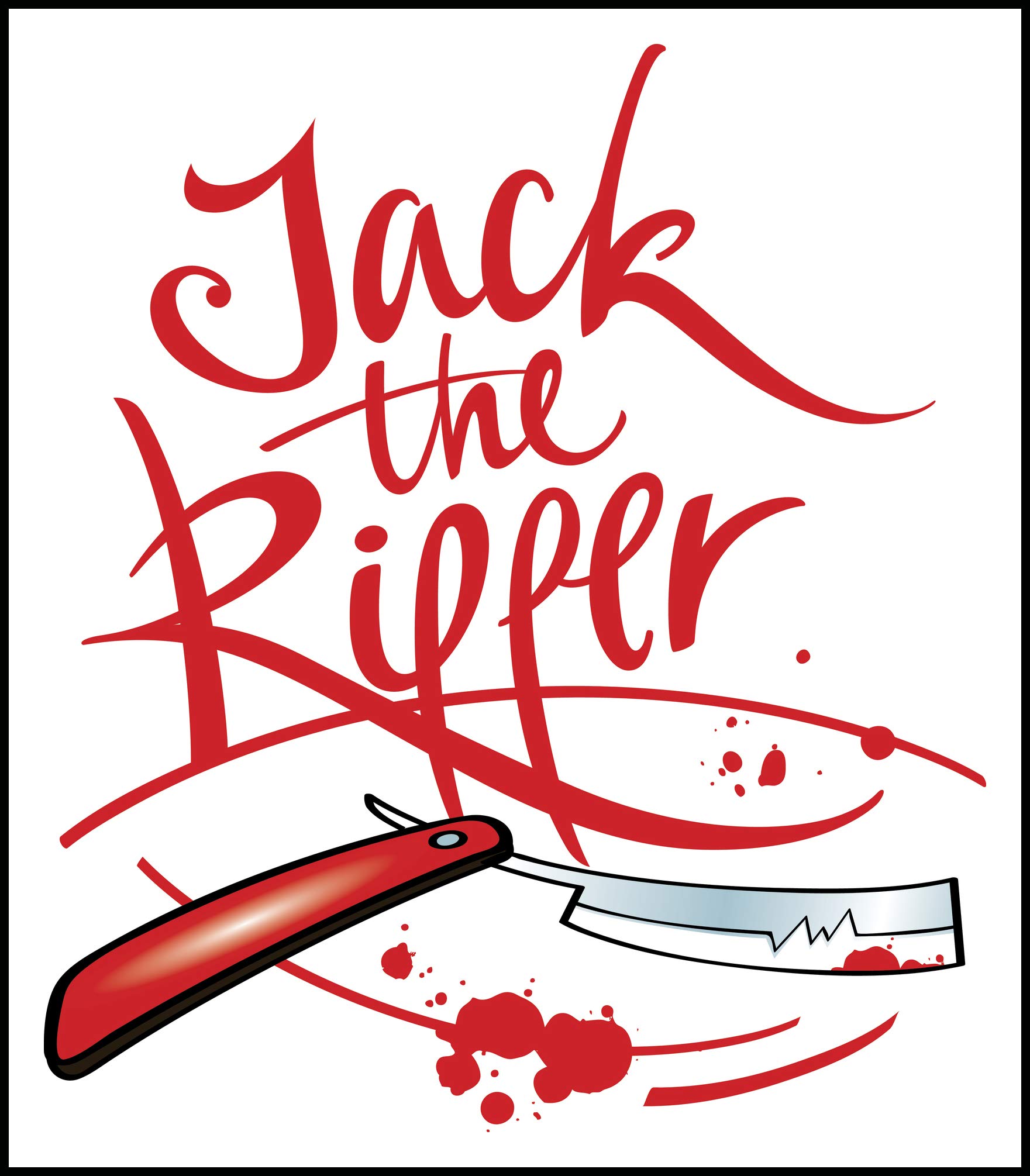 Buy Jack The Ripper Blade with Bloody Murder Death Logo Vinyl Sticker ...