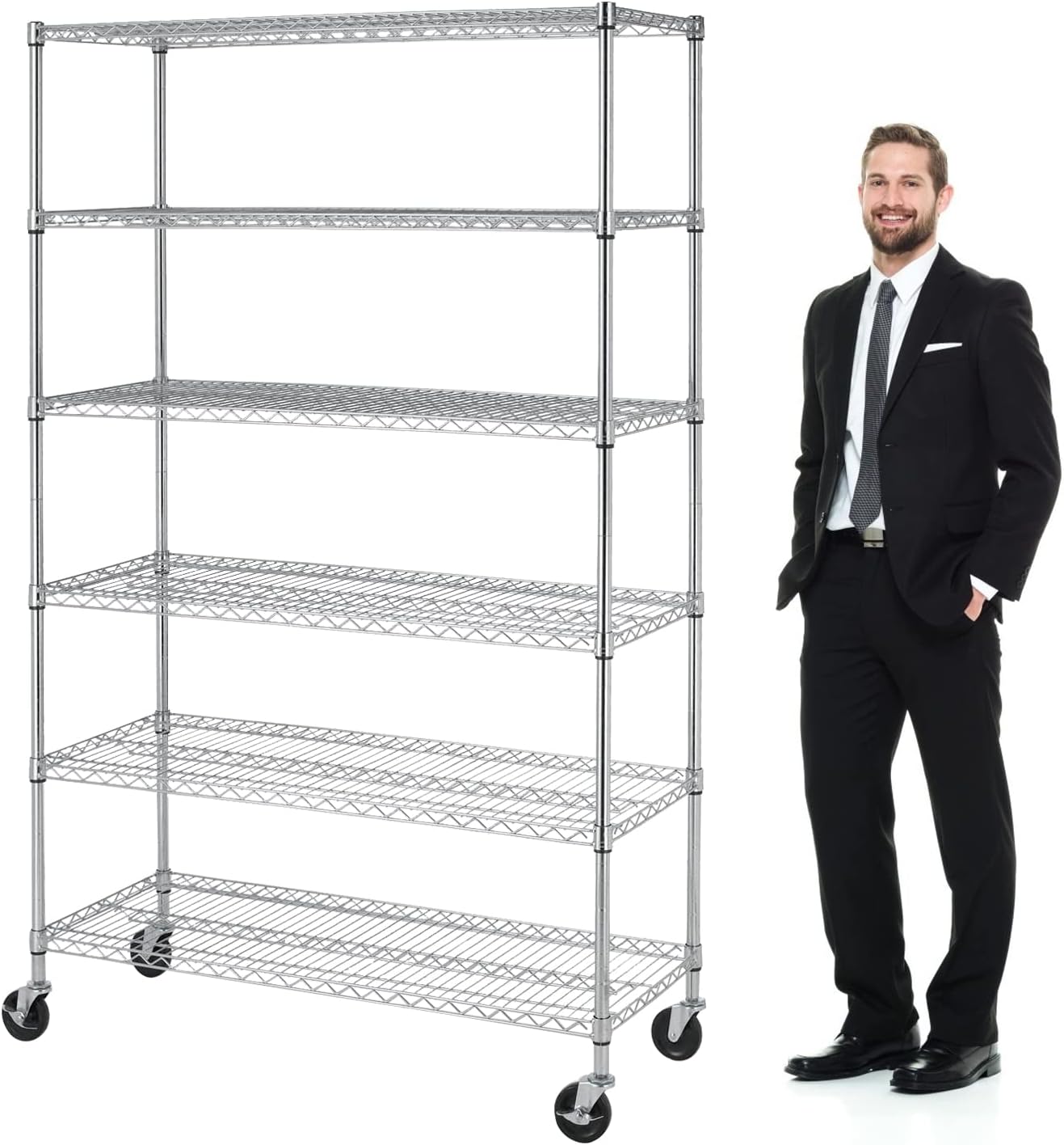 Amazon.com: YYkokocat Heavy Duty 6 Tier Shelving Unit Adjustable ...