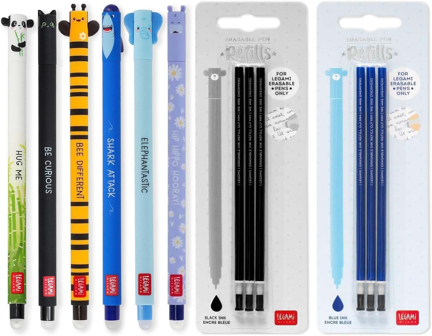 Amazon.com: LEGAMI - Set of 5 Erasable Gel Pens with Thermosensitive ...