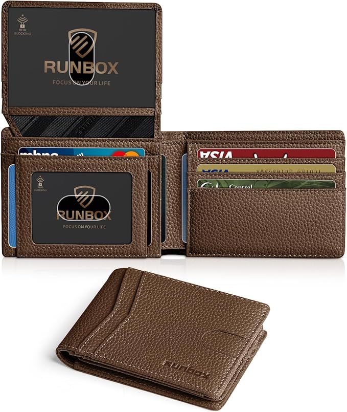 RUNBOX Slim Wallet for Men 15 Slots Ultra Large Capacity RFID Blocking ...