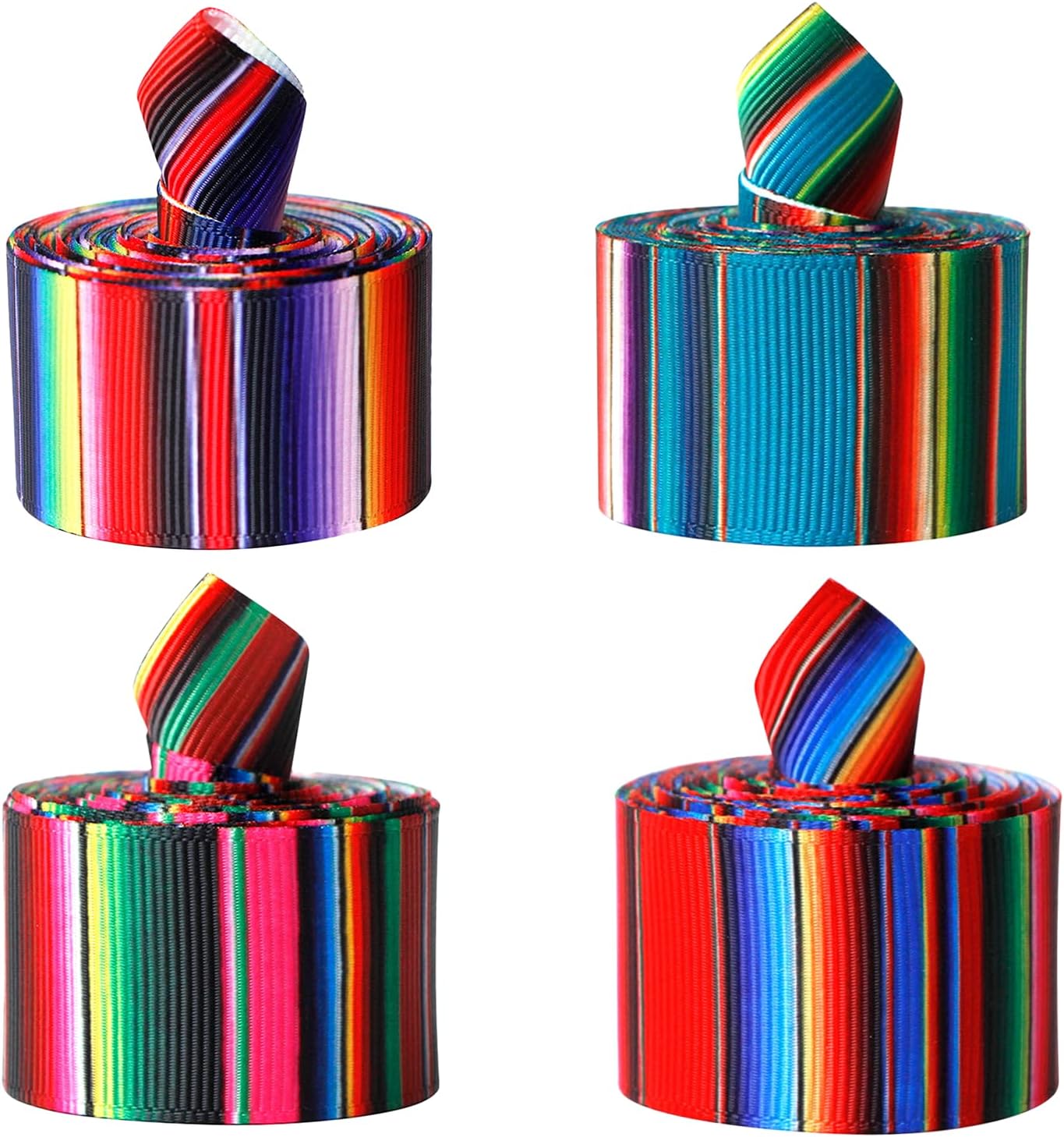 Amazon.com: Kiddisie 4 Rolls Mexican Fiesta Ribbon 2.5 Inch x 20 Yards ...