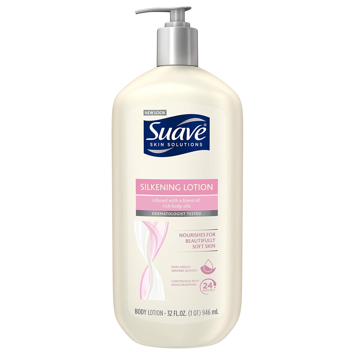 Amazon.com : Suave Skin Solutions Body Lotion, Silkening with Baby Oil ...