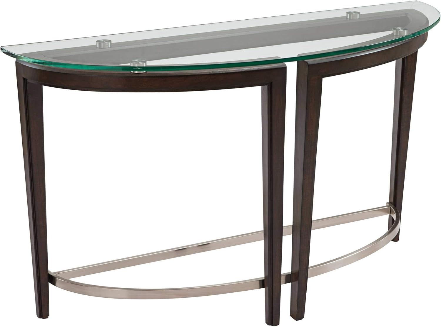 Amazon.com: Magnussen Carmen Demilune Console Table in Hazelnut : Home ...