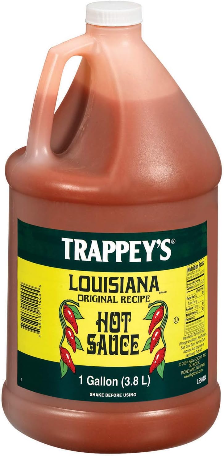 Amazon.com : Trappey's Louisiana Hot Sauce, 1 Gallon (Pack of 4 ...