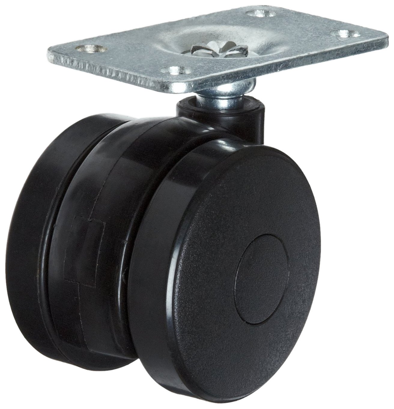 E.R. Wagner Plate Caster, Open Twin Swivel, Nylon Wheel, Plain Bearing ...