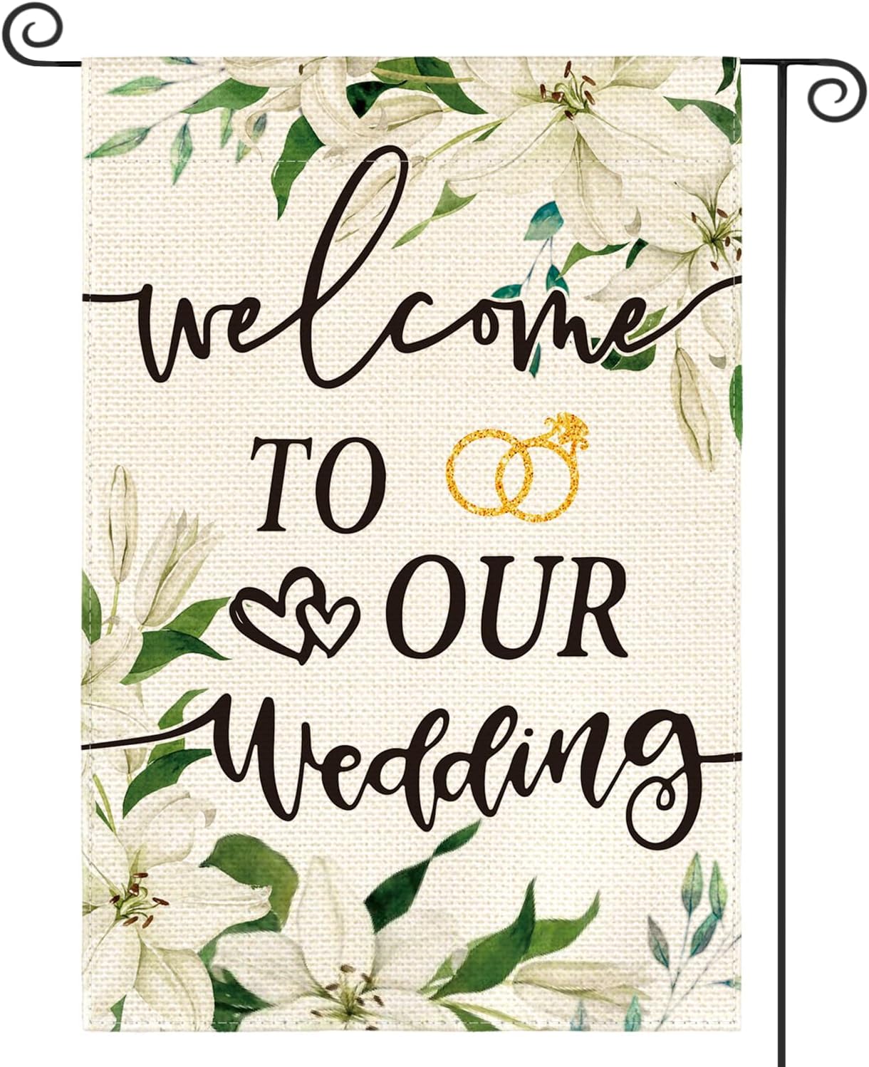 Amazon.com : AVOIN colorlife Bride and Groom Wedding Garden Flag Double ...
