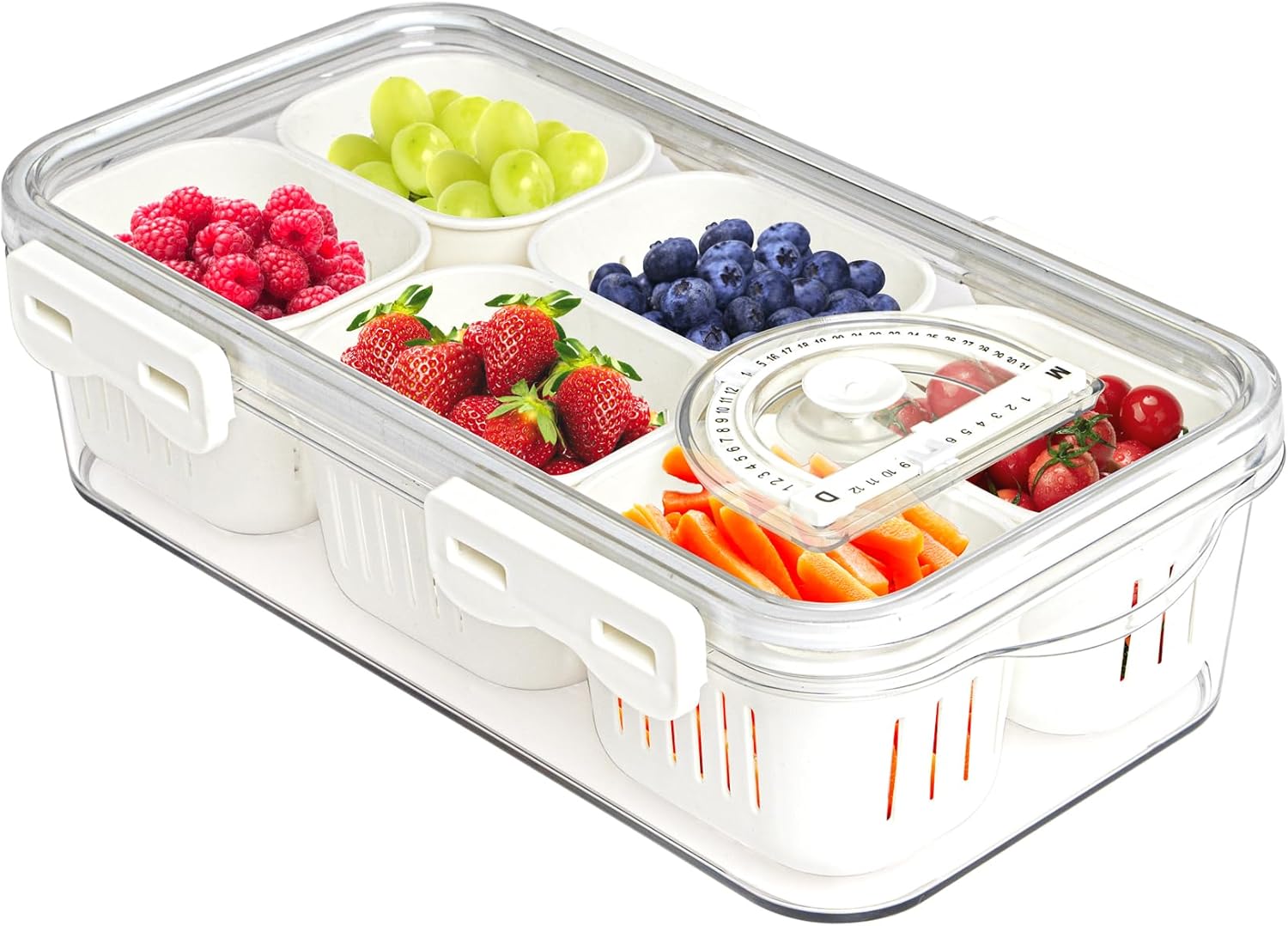 Amazon.com: MineSign Divided Food Serving Tray with Lids Stackable ...