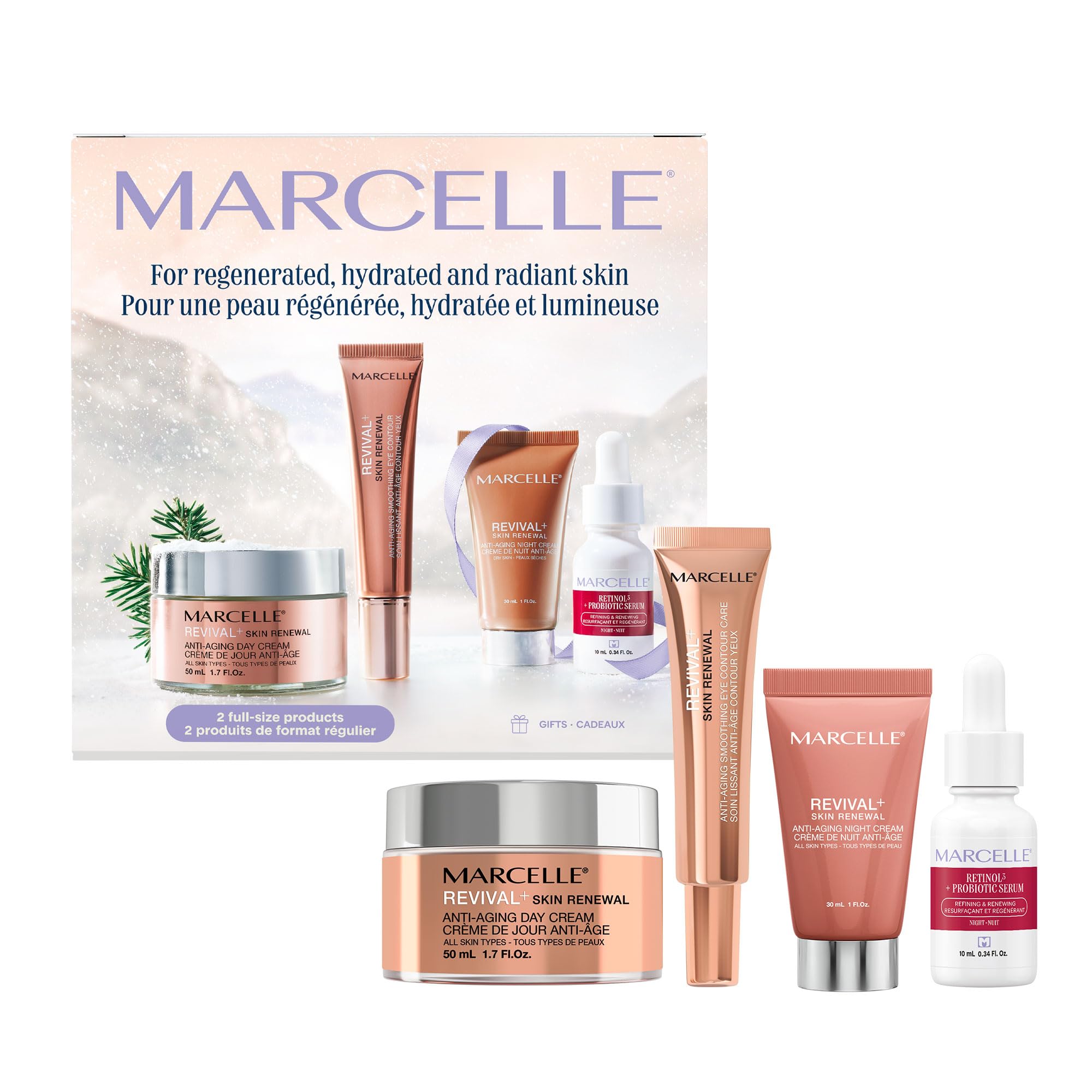 Marcelle Revival+ Skin Renewal Holiday Gift Set, Renewing ...