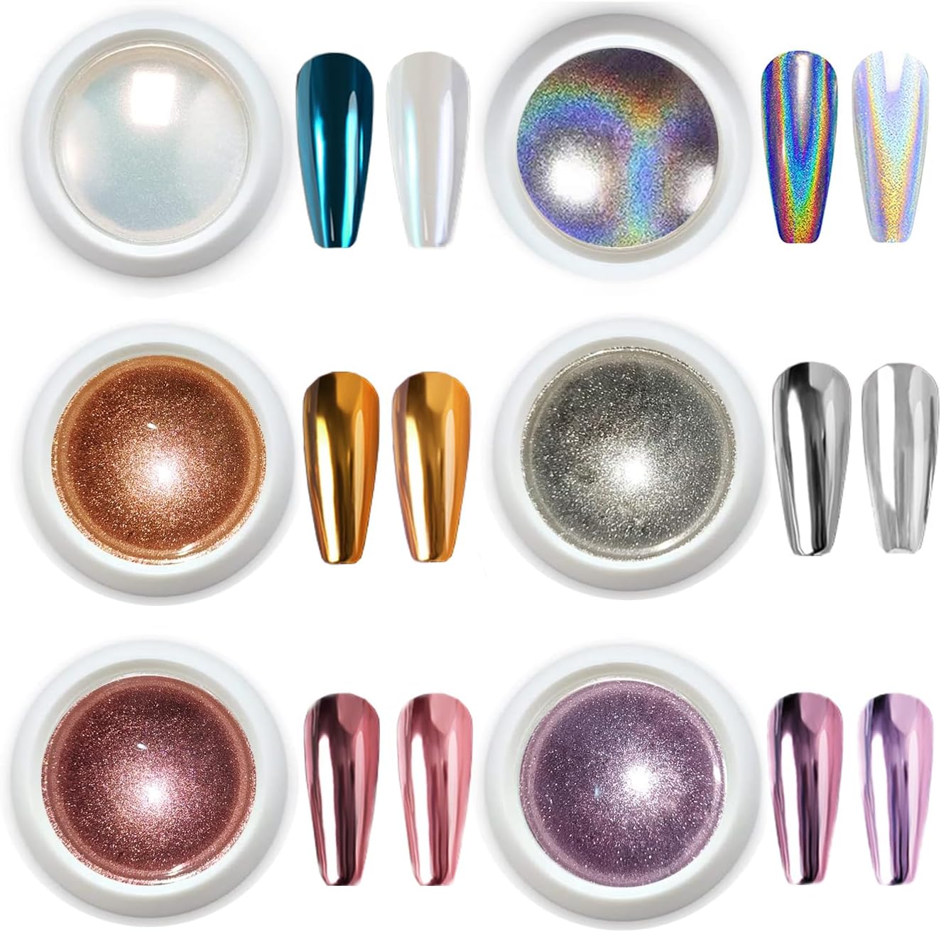 Amazon.com: BORN PRETTY Pearl Lustre Powder Mermaid Pearl Powder And ...