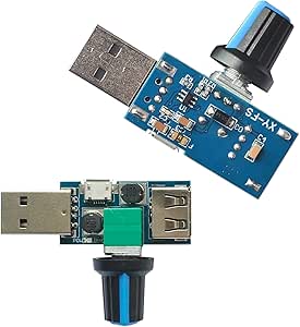 ThtRht 2 Pack USB Fan Controller Stepless Speed Regulator Air Volume ...