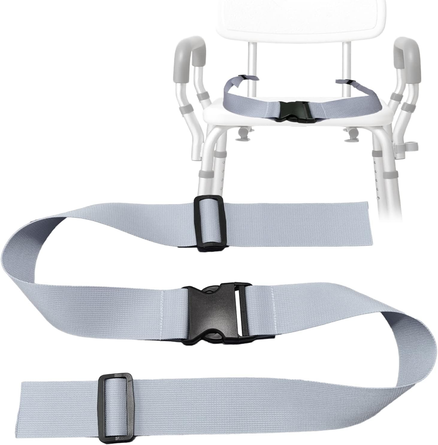 Toilet Shower Chair Seat Belt, Bath Bench Anti-Slip 2" Width Waist ...